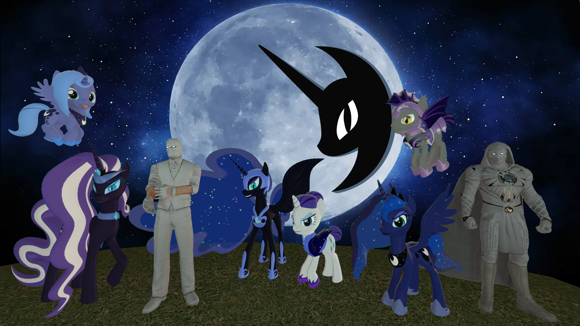 #2975962 - safe, artist:php170, nightmare moon, nightmare rarity ...