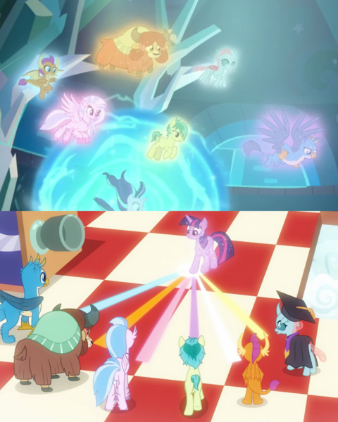 #2976171 - safe, screencap, gallus, ocellus, sandbar, silverstream ...