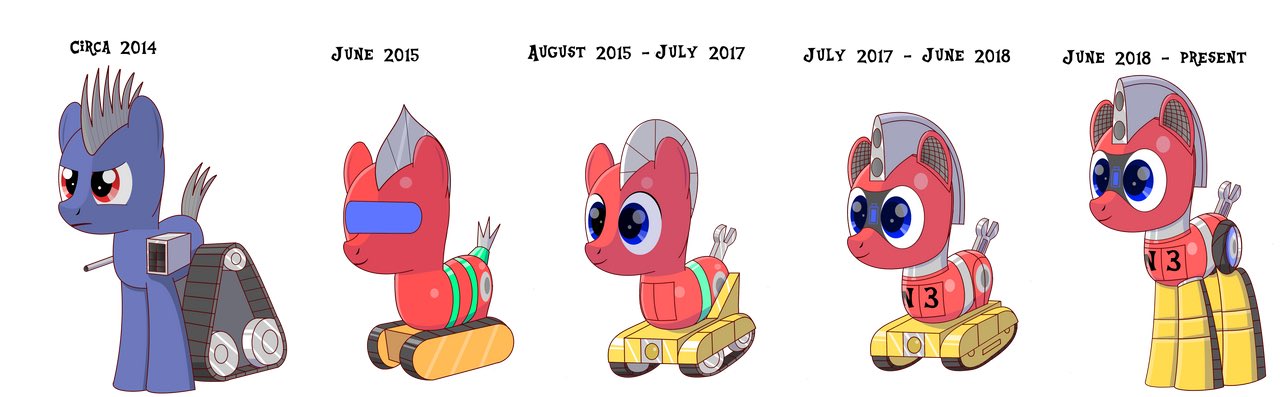 #2959423 - safe, artist:trackheadtherobopony, oc, oc:trackhead, pony, robot, robot pony ...