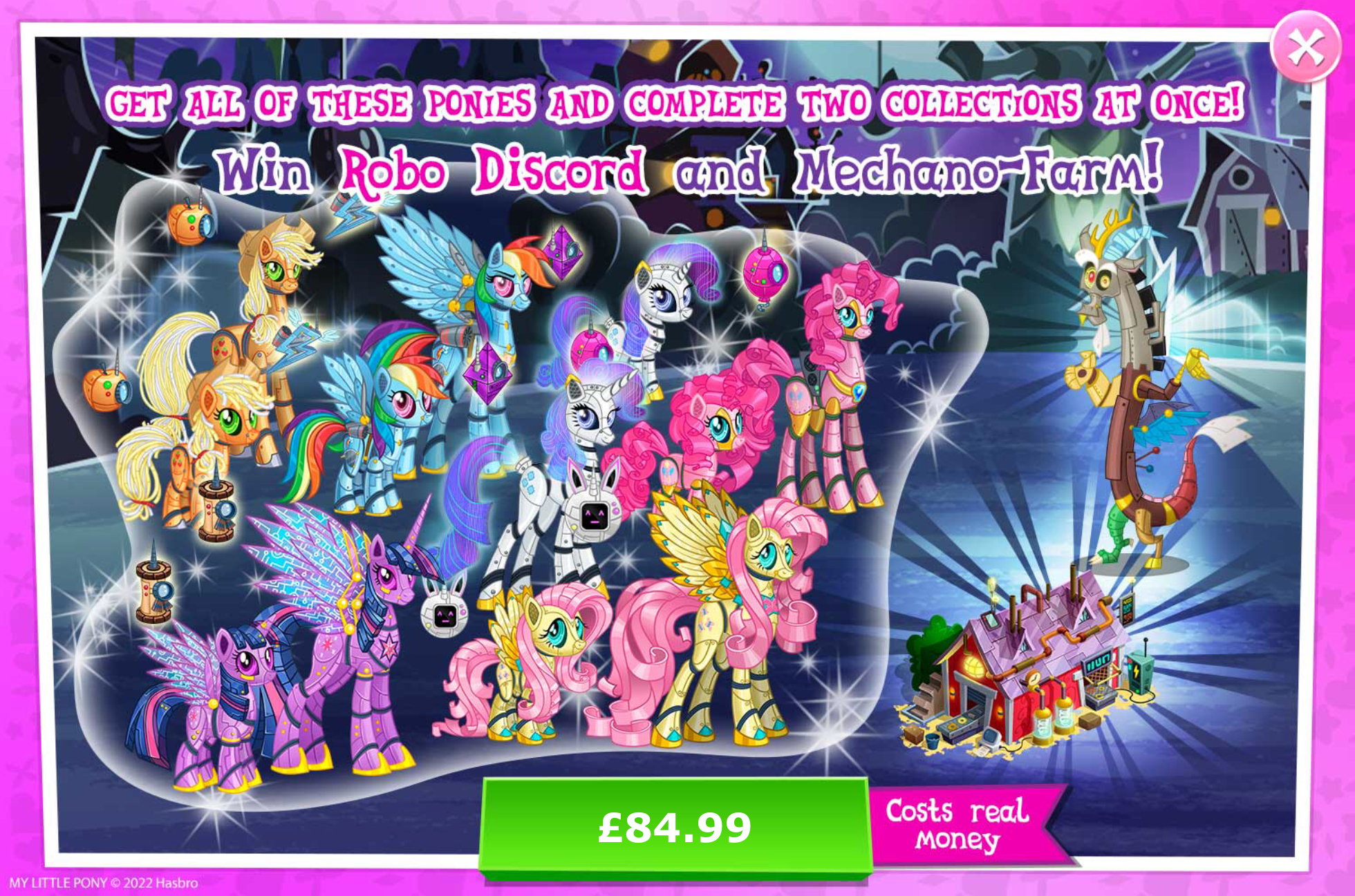 #2976957 - safe, gameloft, applejack, discord, fluttershy, pinkie pie ...