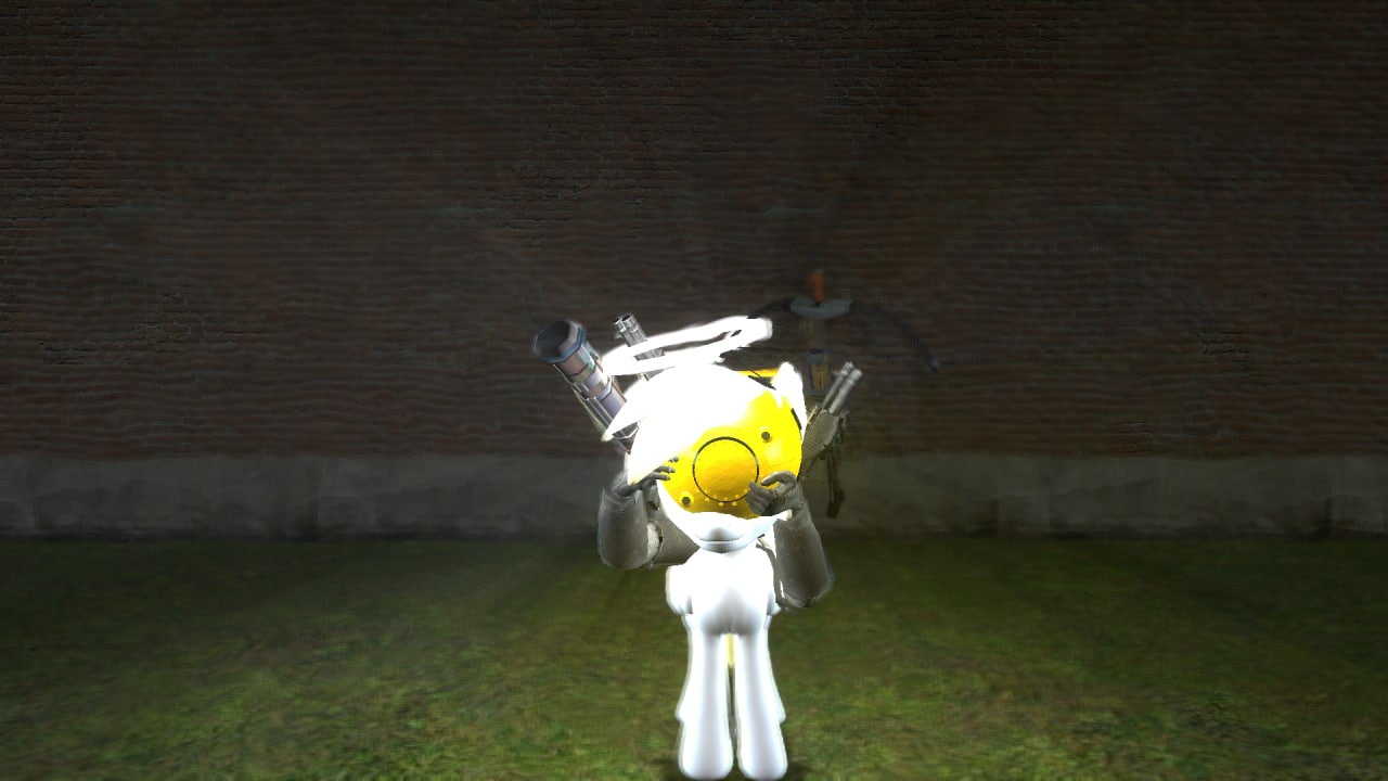 #2977686 - safe, artist:styrbo, derpy hooves, angel, g4, 3d, crossbow ...