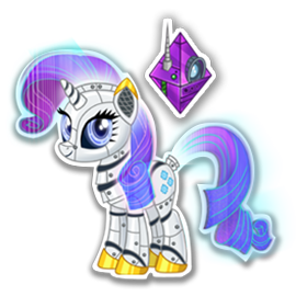 #2977870 - safe, gameloft, rarity, pony, robot, robot pony, unicorn ...