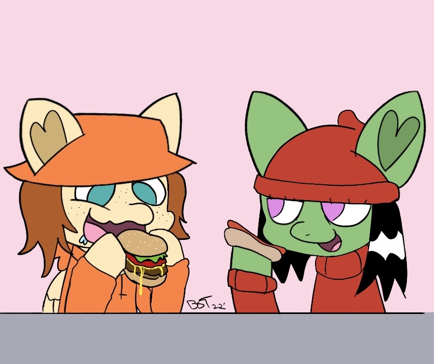 #2960498 - safe, artist:bloodysticktape, oc, oc:burger bee, oc:caldwell ...