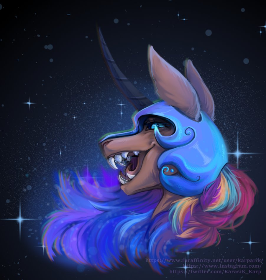 #2962828 - safe, artist:karasik_karp, nightmare moon, sunny starscout ...