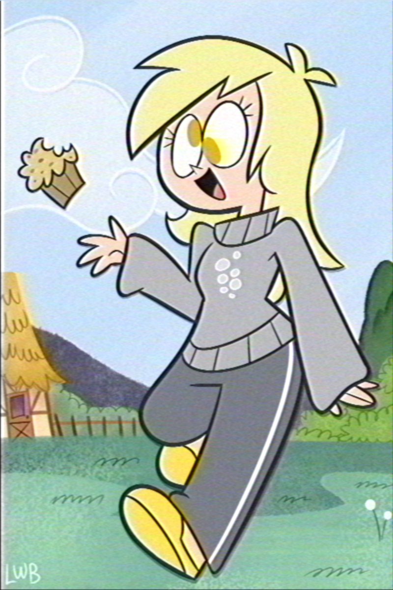 #2963850 - safe, artist:lolwutburger, derpy hooves, human, g4, cartoon network, cute, humanized ...