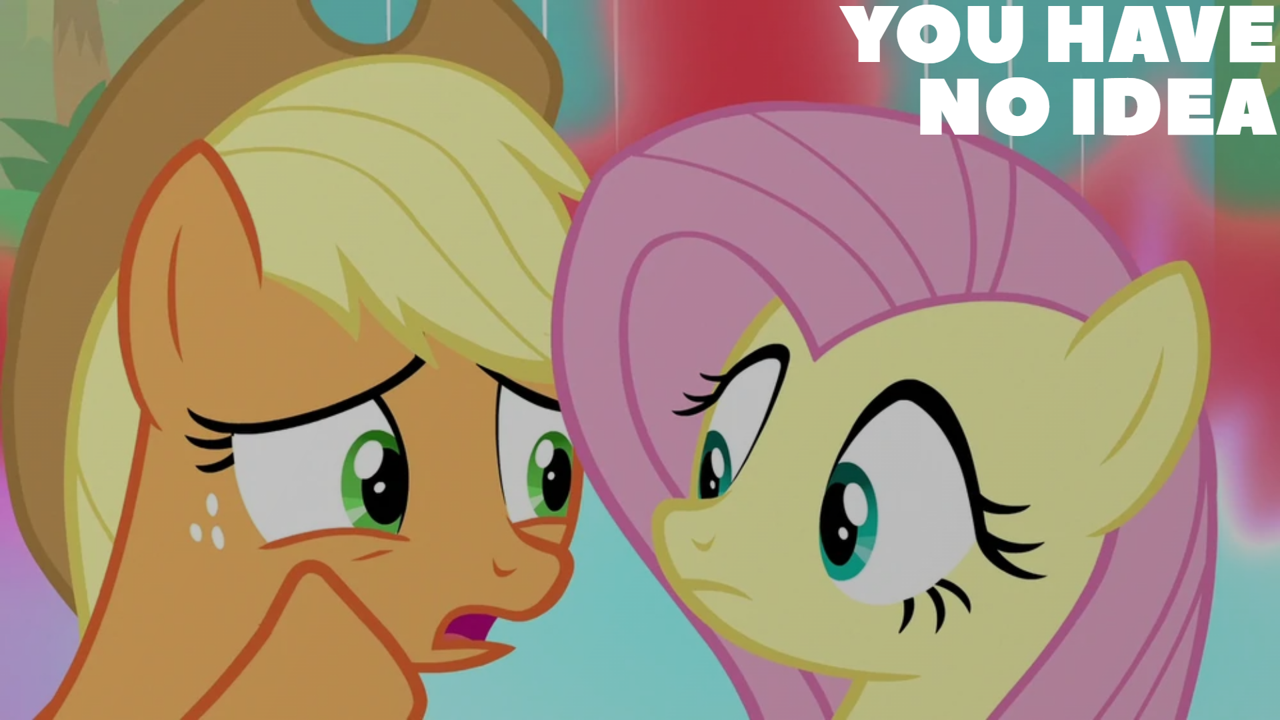 #2978998 - safe, edit, edited screencap, editor:quoterific, screencap, applejack, fluttershy ...
