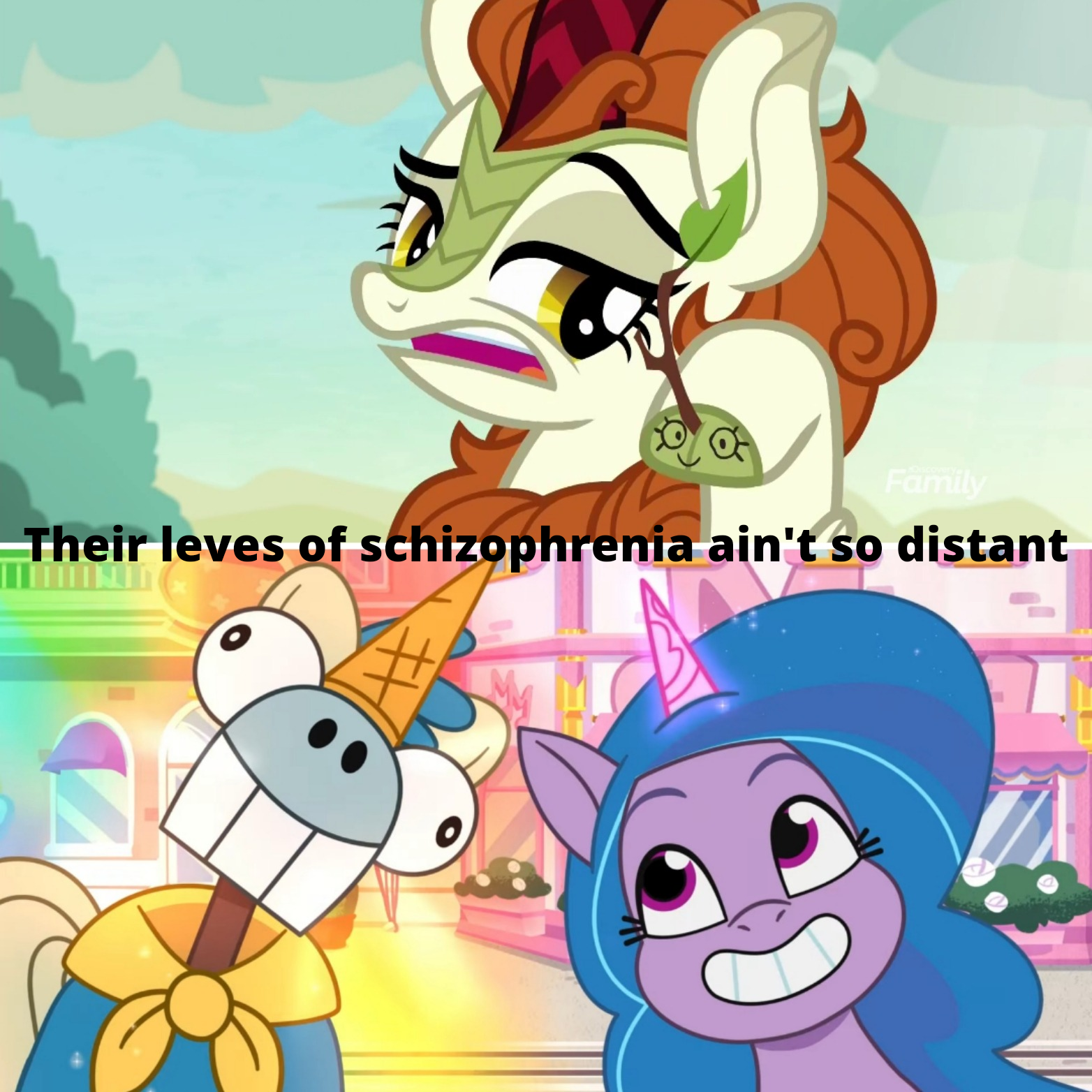 #2985800 - safe, edit, edited screencap, screencap, autumn blaze, izzy moonbow, señor ...