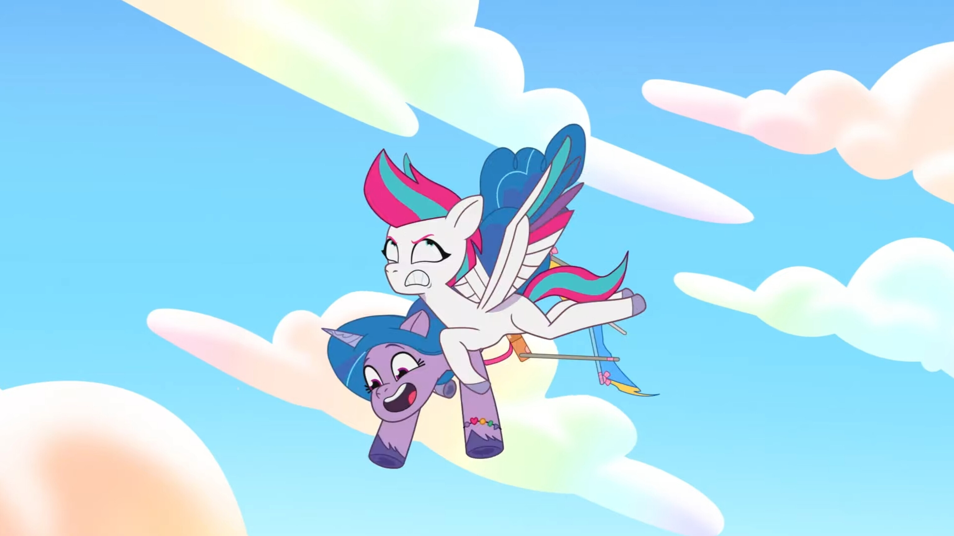 #2989357 - safe, screencap, izzy moonbow, zipp storm, pegasus, pony, unicorn, g5, my little pony ...