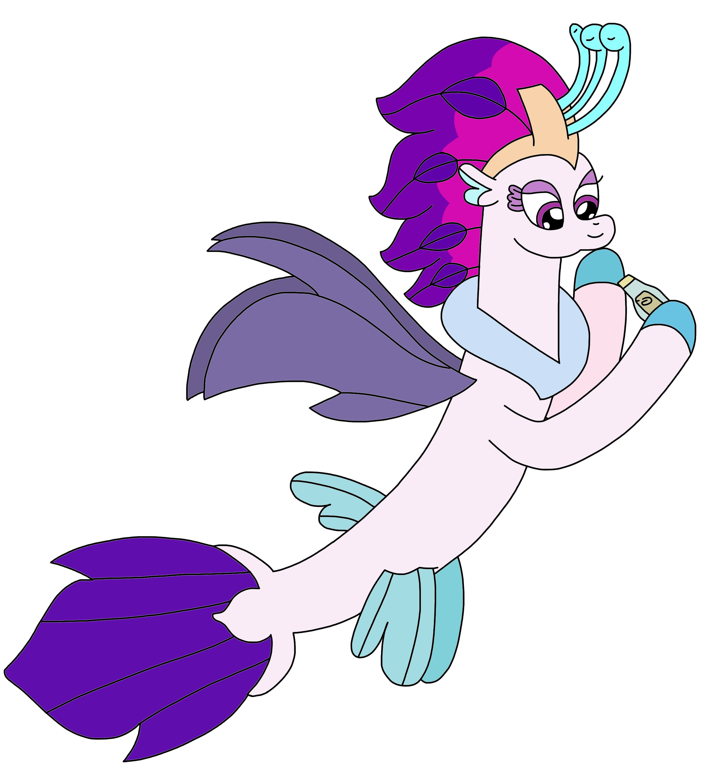 #2989429 - safe, artist:supahdonarudo, queen novo, seapony (g4), series ...