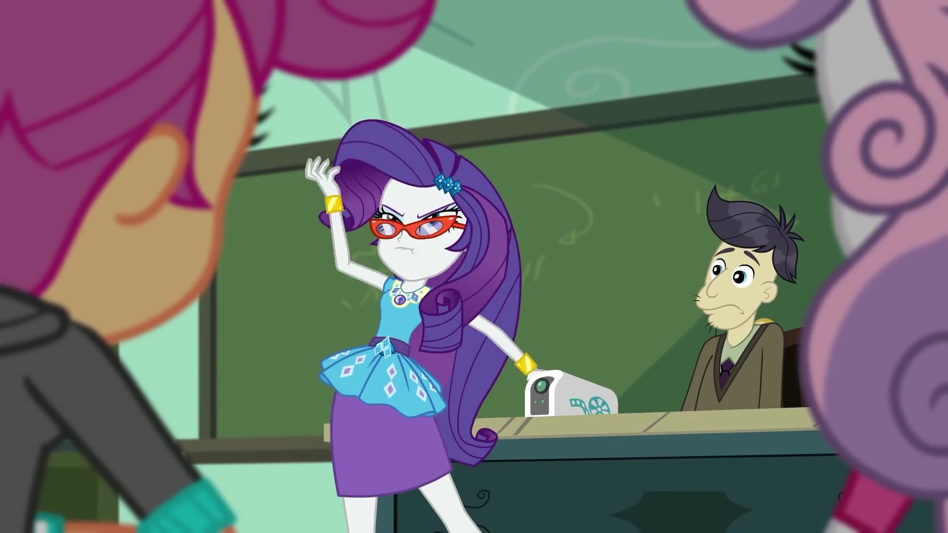 #2989746 - safe, screencap, cranky doodle donkey, rarity, scootaloo ...