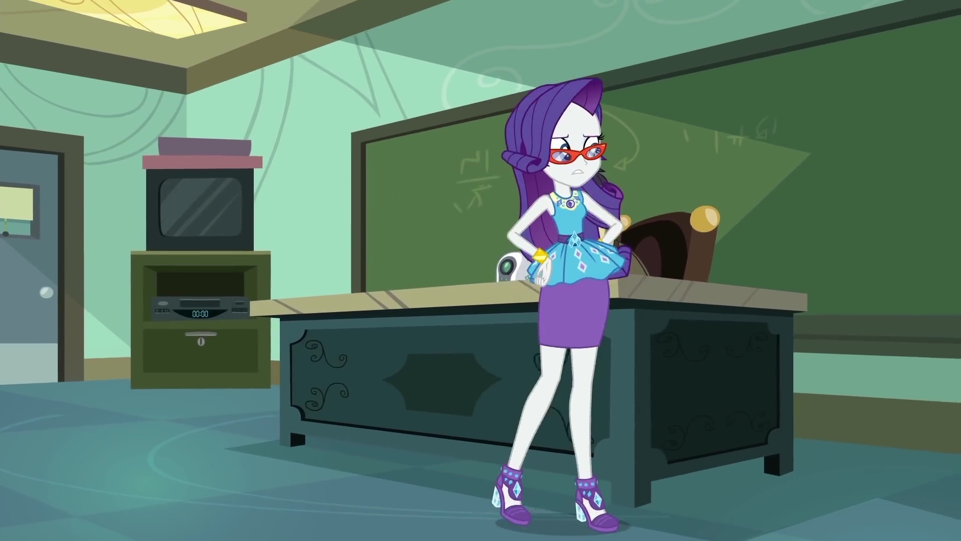 #2989791 - safe, screencap, cranky doodle donkey, rarity, human ...