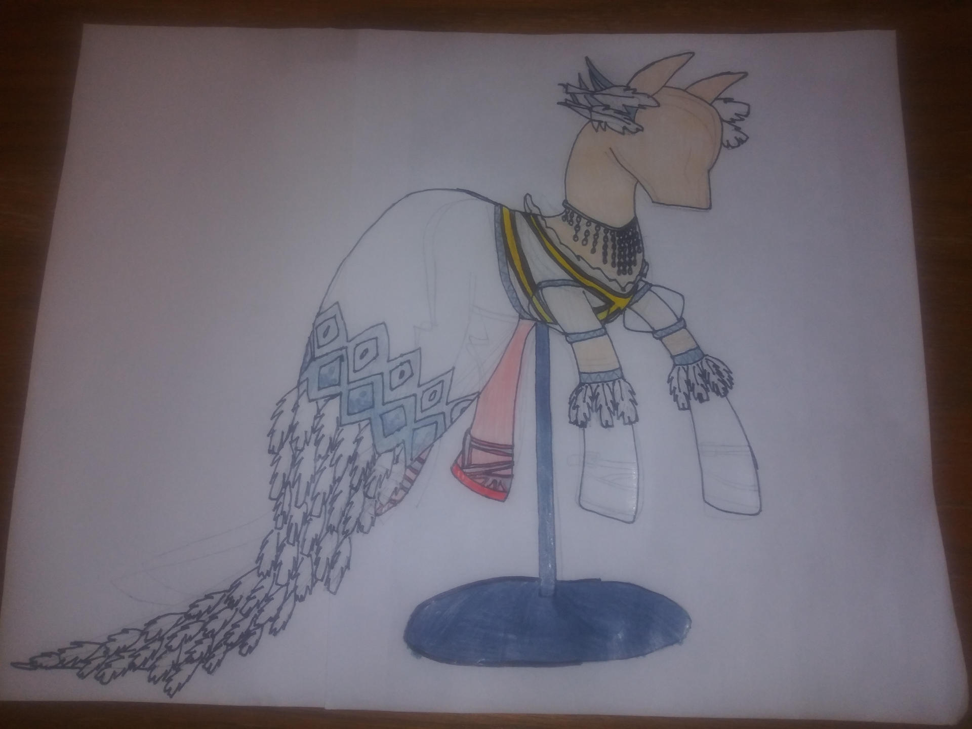 #2990704 - safe, artist:yenne97, clothes, dress, feather, mannequin, no ...