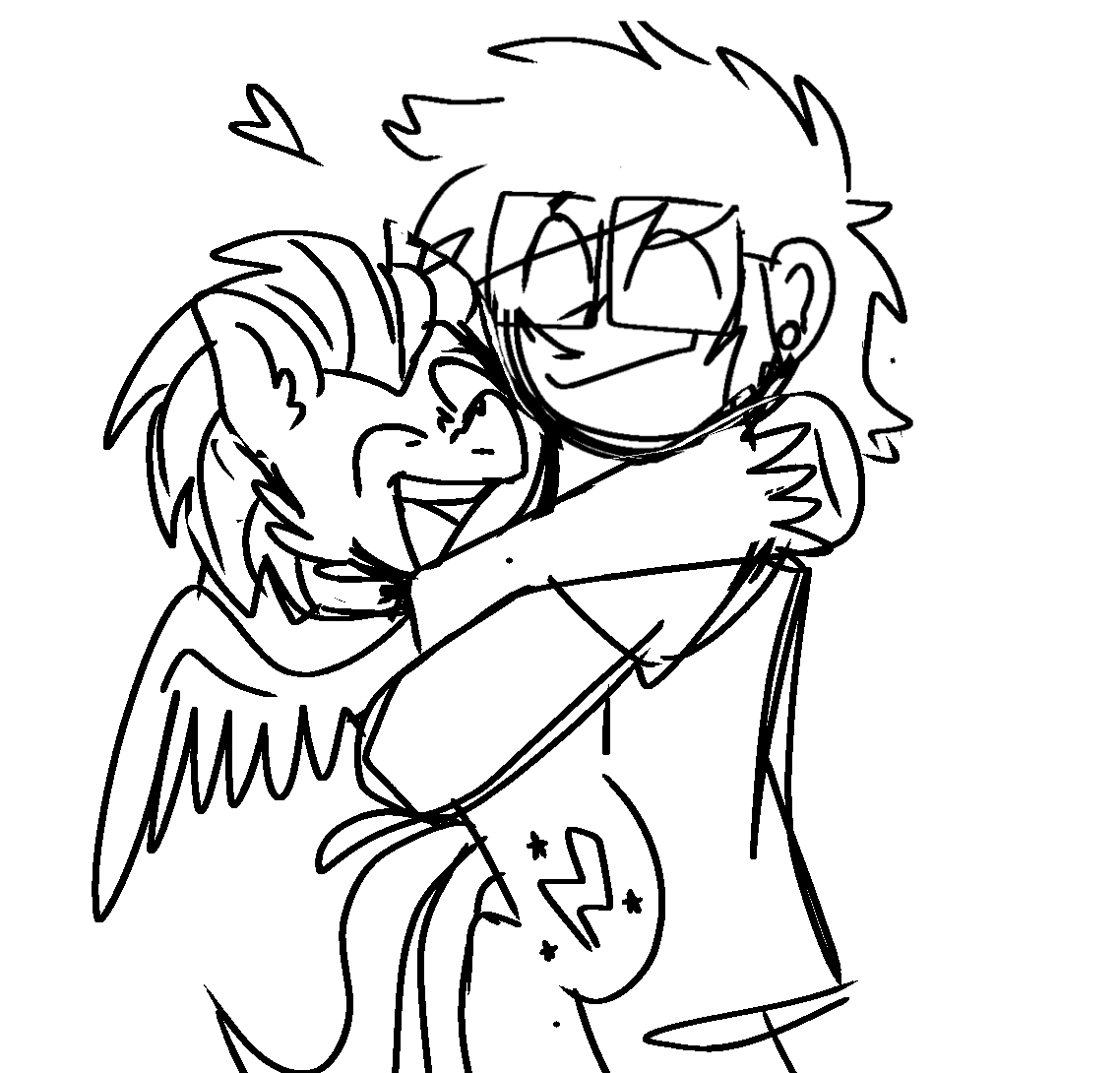 #2990738 - safe, artist:4agonism, lightning dust, oc, human, pony, g4 ...