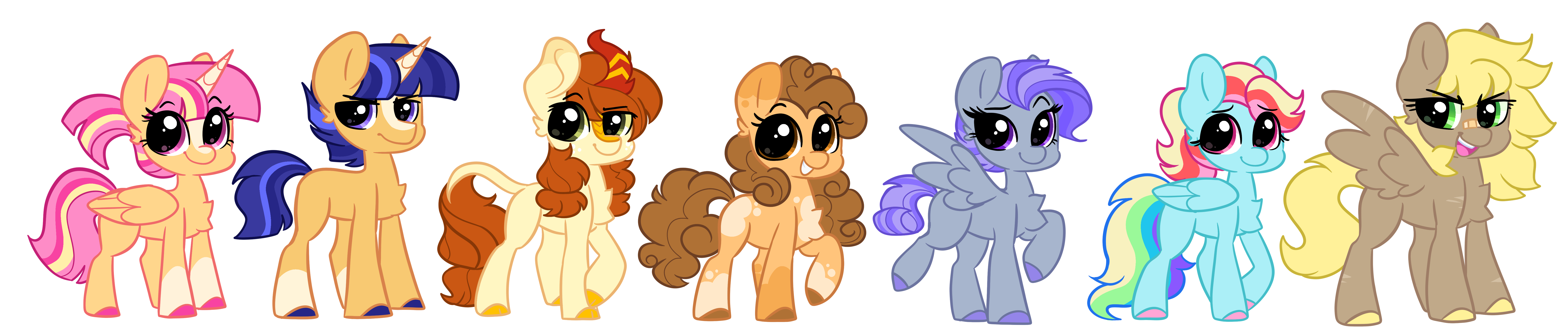 #2991186 - safe, artist:moccabliss, oc, oc only, oc:amethyst shine, oc:cake pop, oc:cloud spirit ...