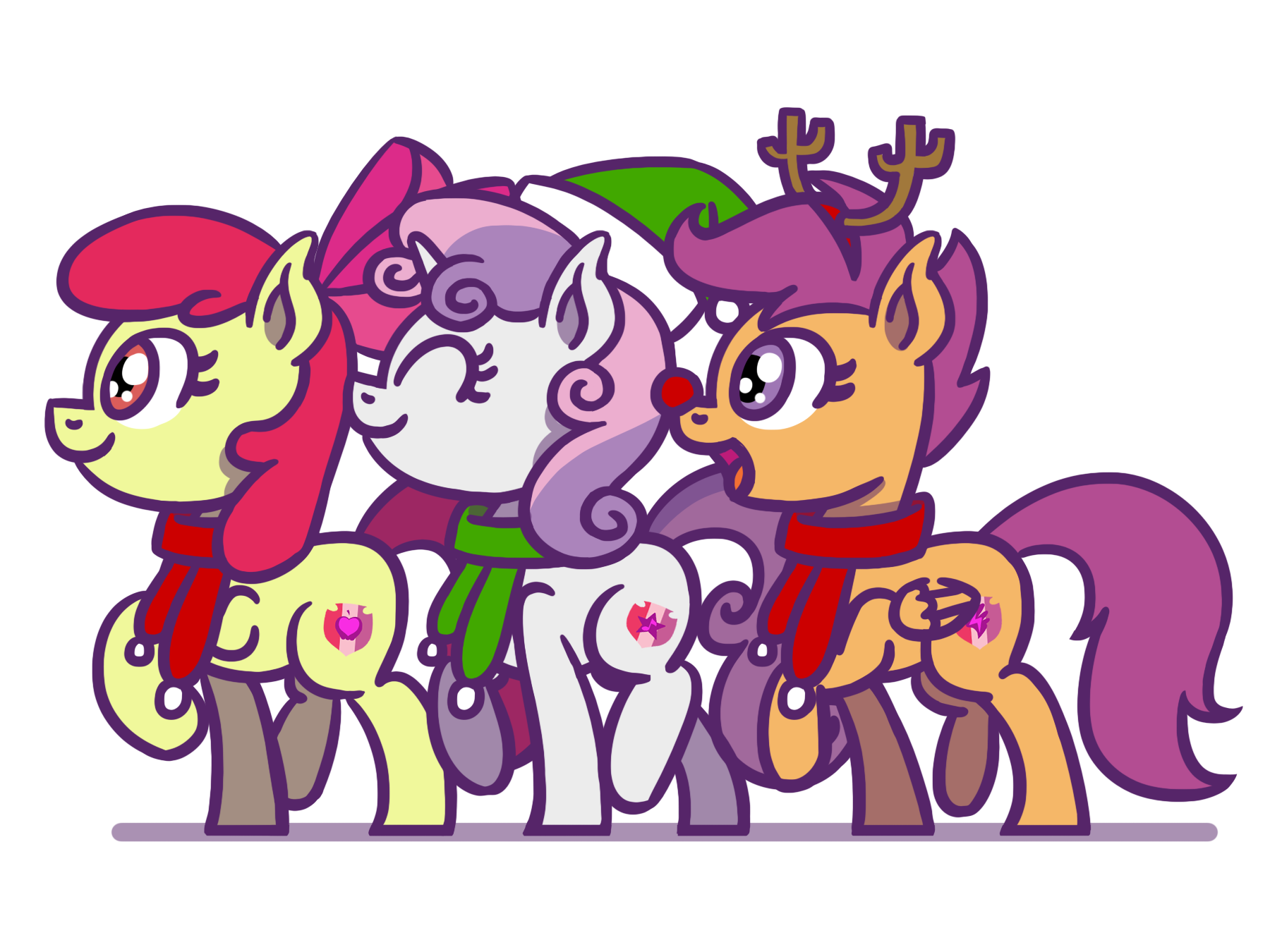 #2992271 - safe, artist:flutterluv, apple bloom, scootaloo, sweetie ...