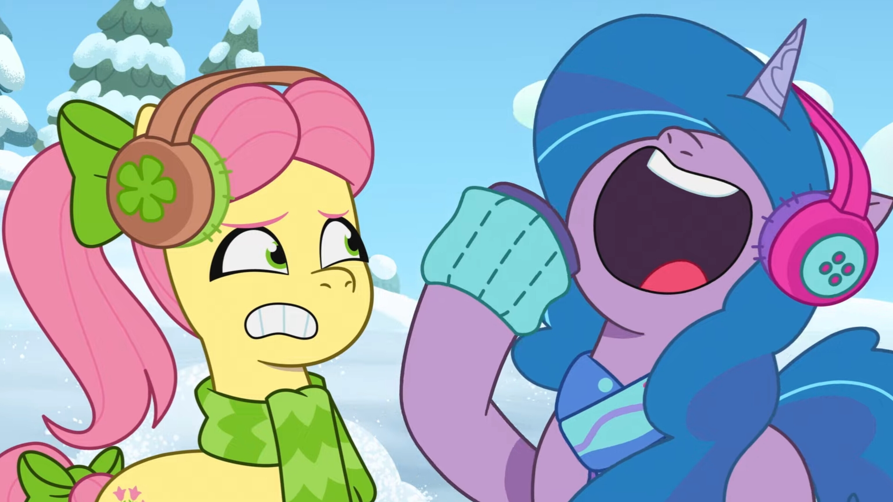 #2994680 - safe, screencap, izzy moonbow, posey bloom, earth pony, pony, unicorn, g5, my little ...