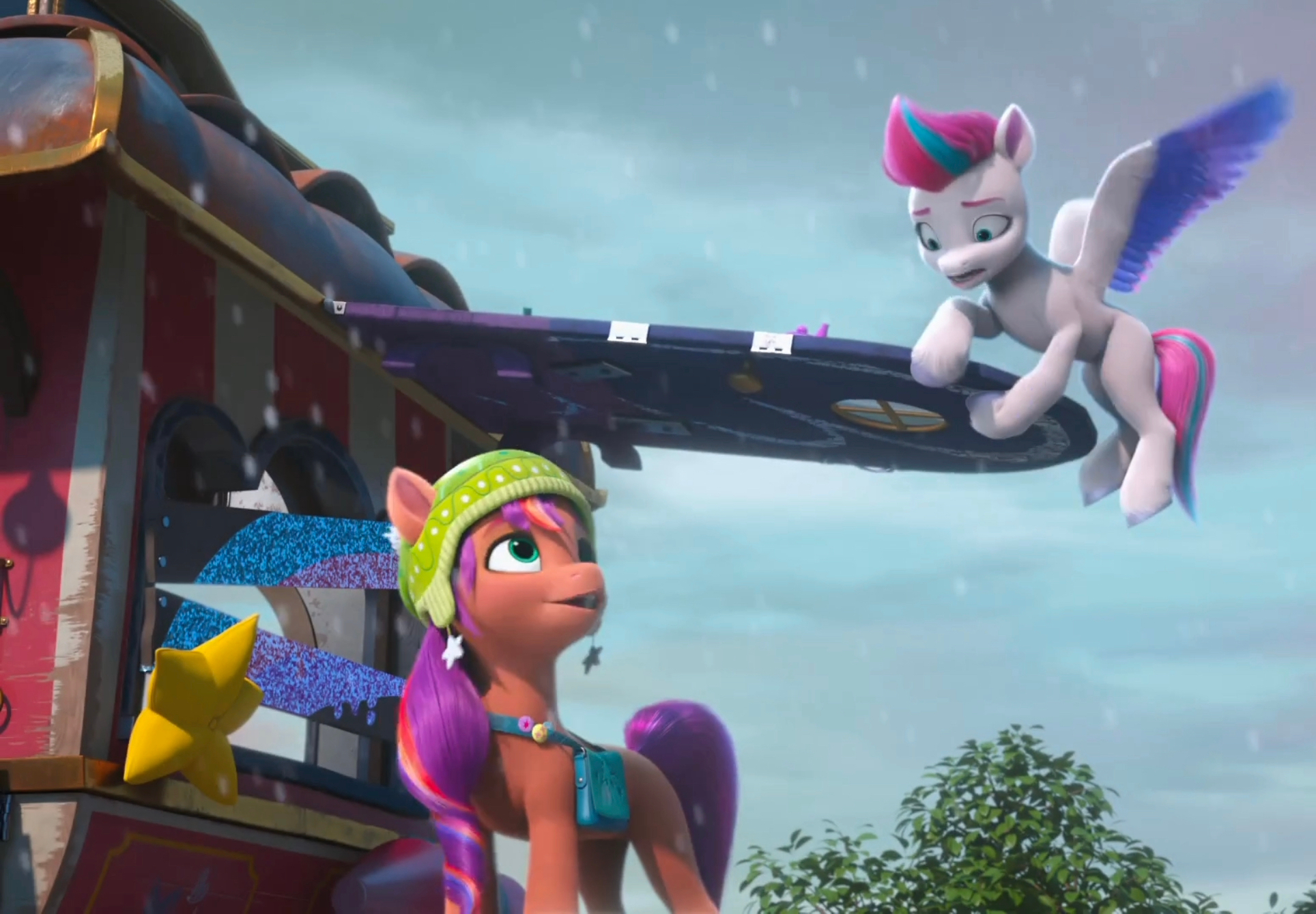 #2995879 - safe, screencap, sunny starscout, zipp storm, earth pony, pegasus, pony, g5, my ...