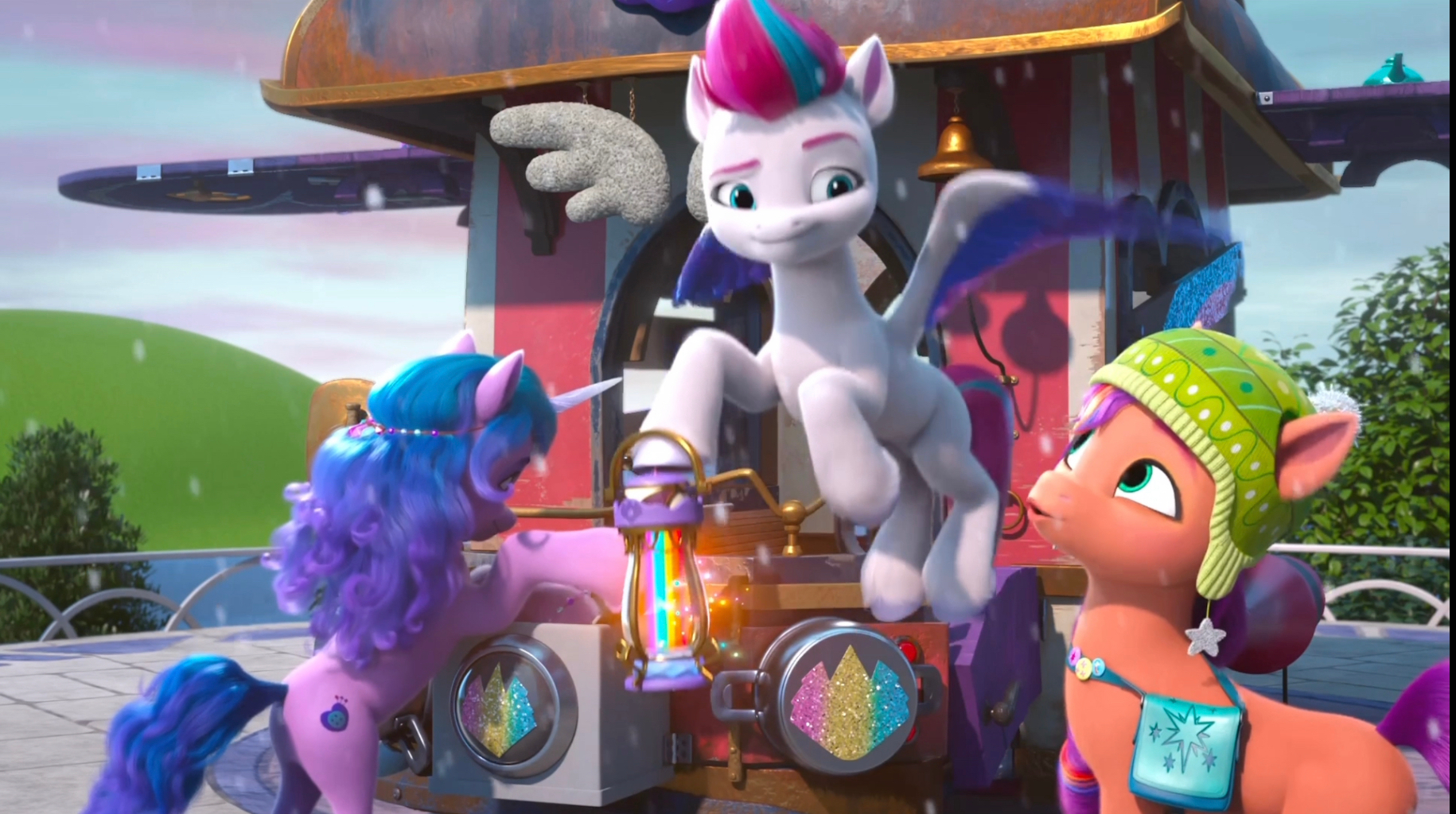 #2996051 - safe, screencap, izzy moonbow, sunny starscout, zipp storm, earth pony, pegasus, pony ...