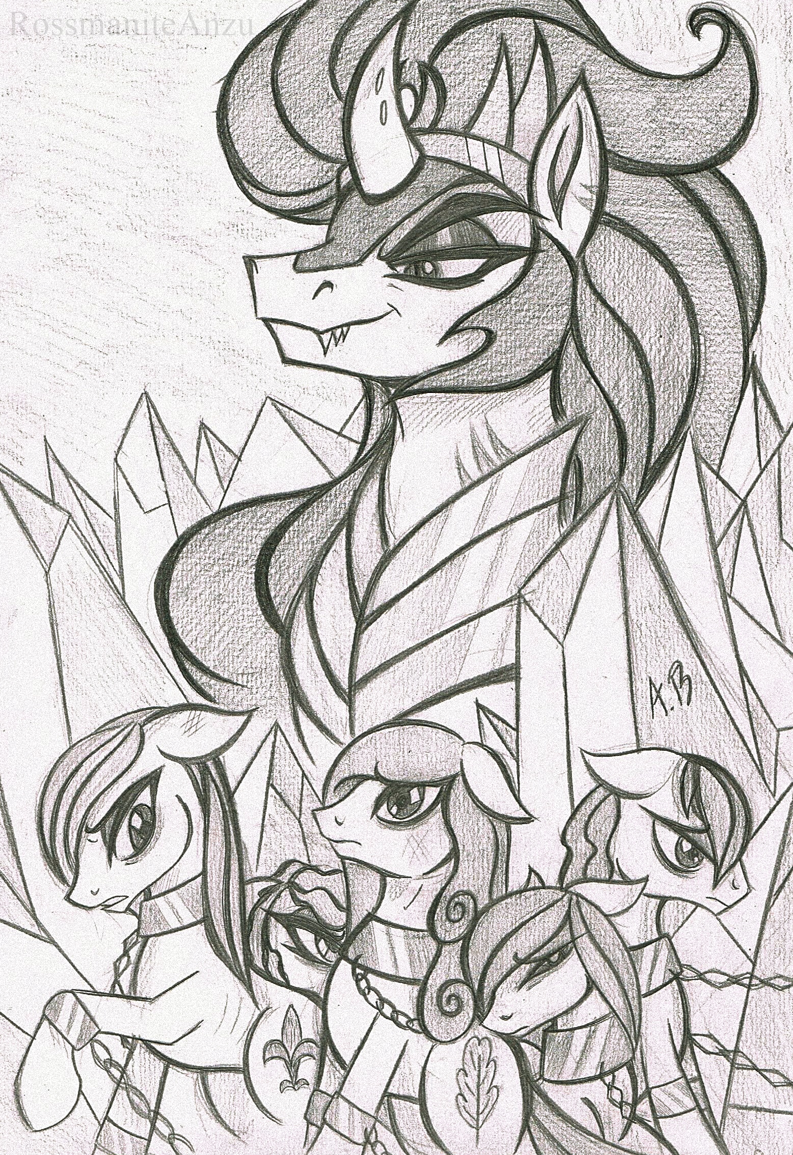 #2996229 - safe, artist:rossmaniteanzu, king sombra, crystal pony ...