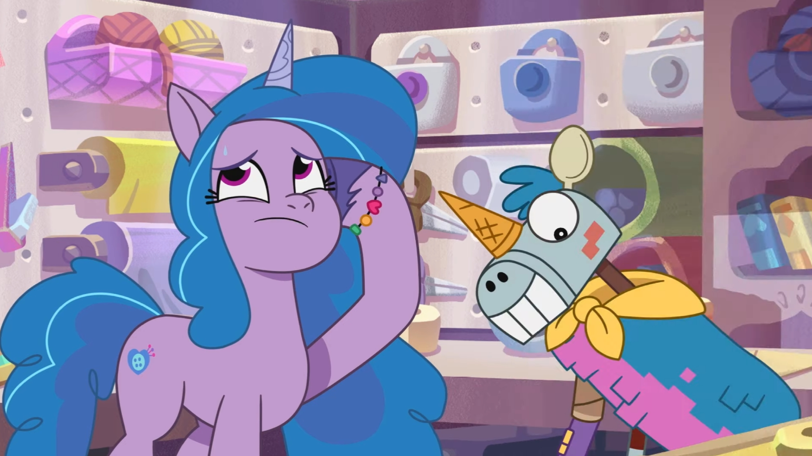 #2980863 - safe, screencap, izzy moonbow, señor butterscotch, pony ...
