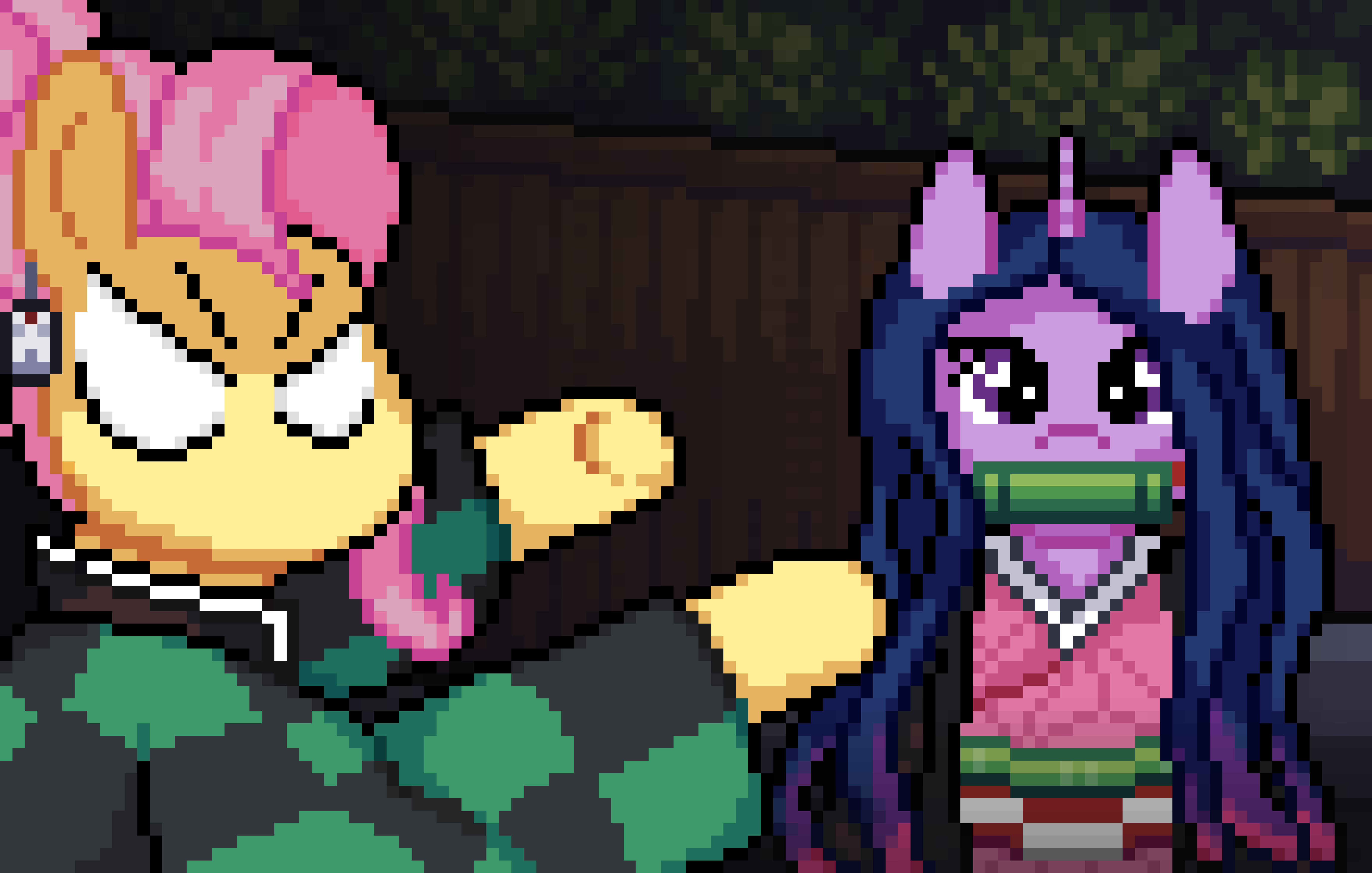 #2981997 - safe, artist:mariothepixelarter, fluttershy, twilight ...