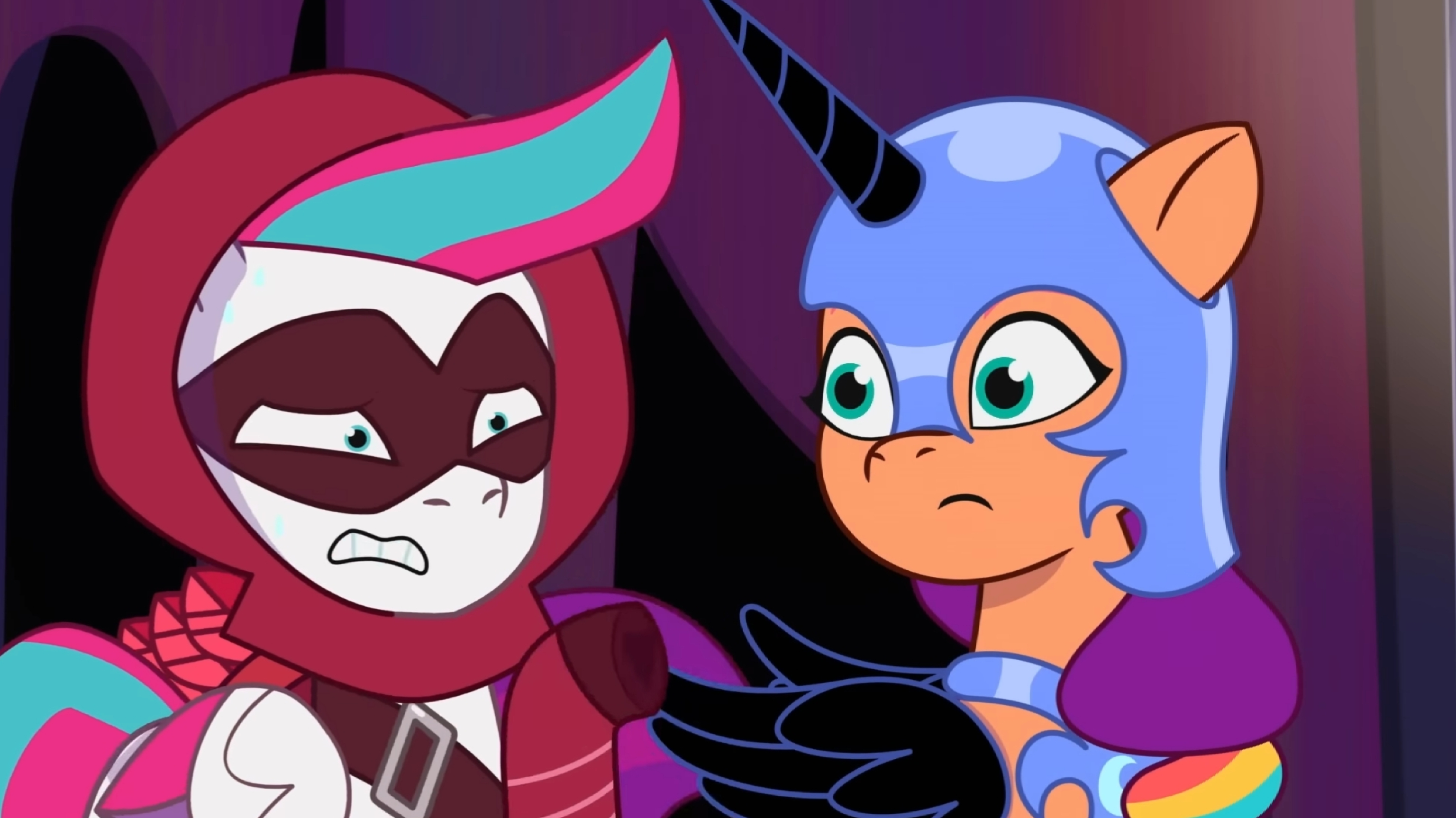 #2982362 - safe, screencap, nightmare moon, sunny starscout, zipp storm ...