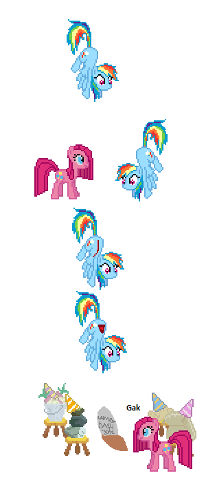 #2984261 - semi-grimdark, pinkie pie, rainbow dash, earth pony, gakpony, goo, goo pony, pegasus ...