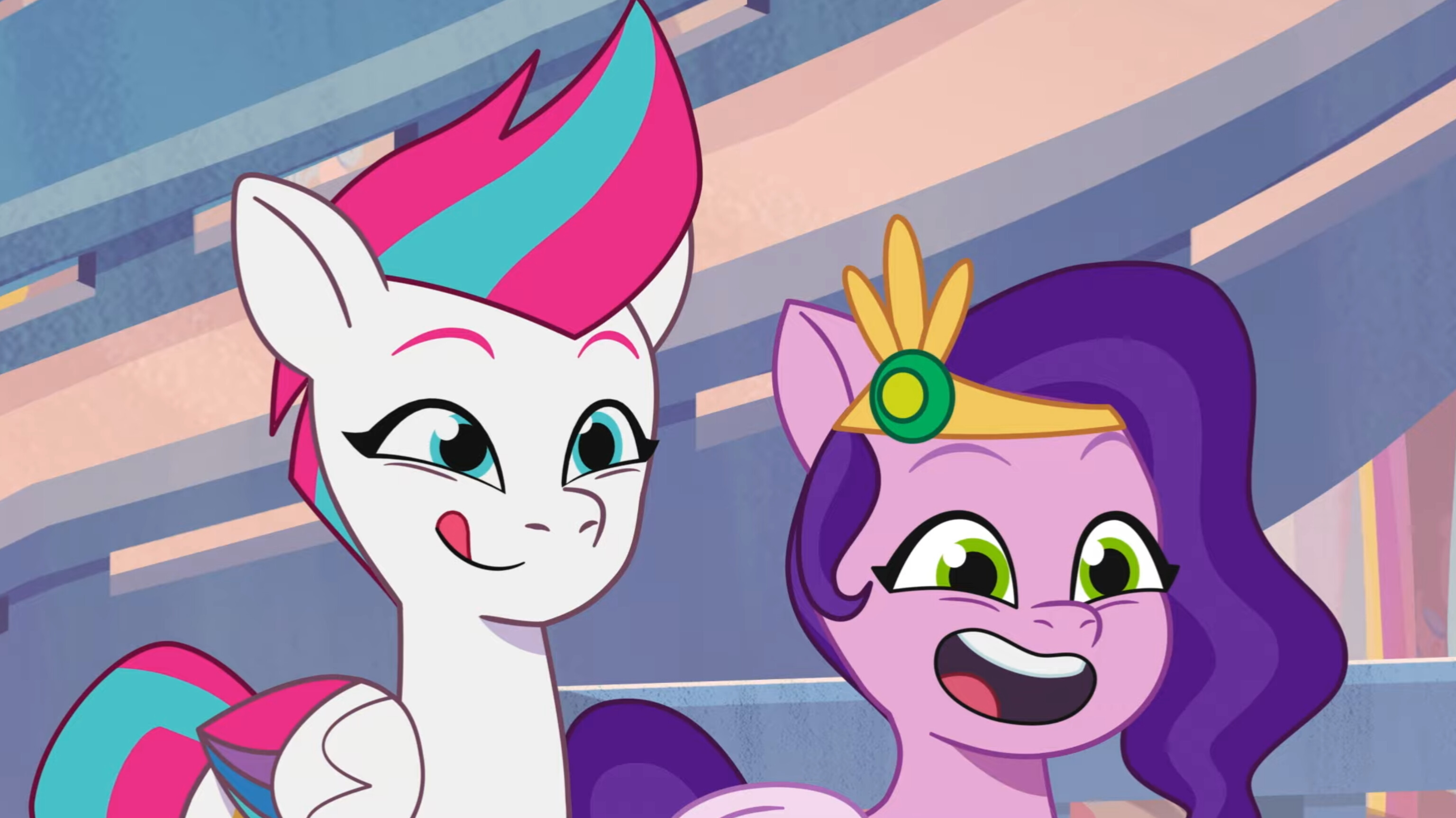 #2998664 - safe, screencap, pipp petals, zipp storm, pegasus, pony, foal food, g5, my little ...