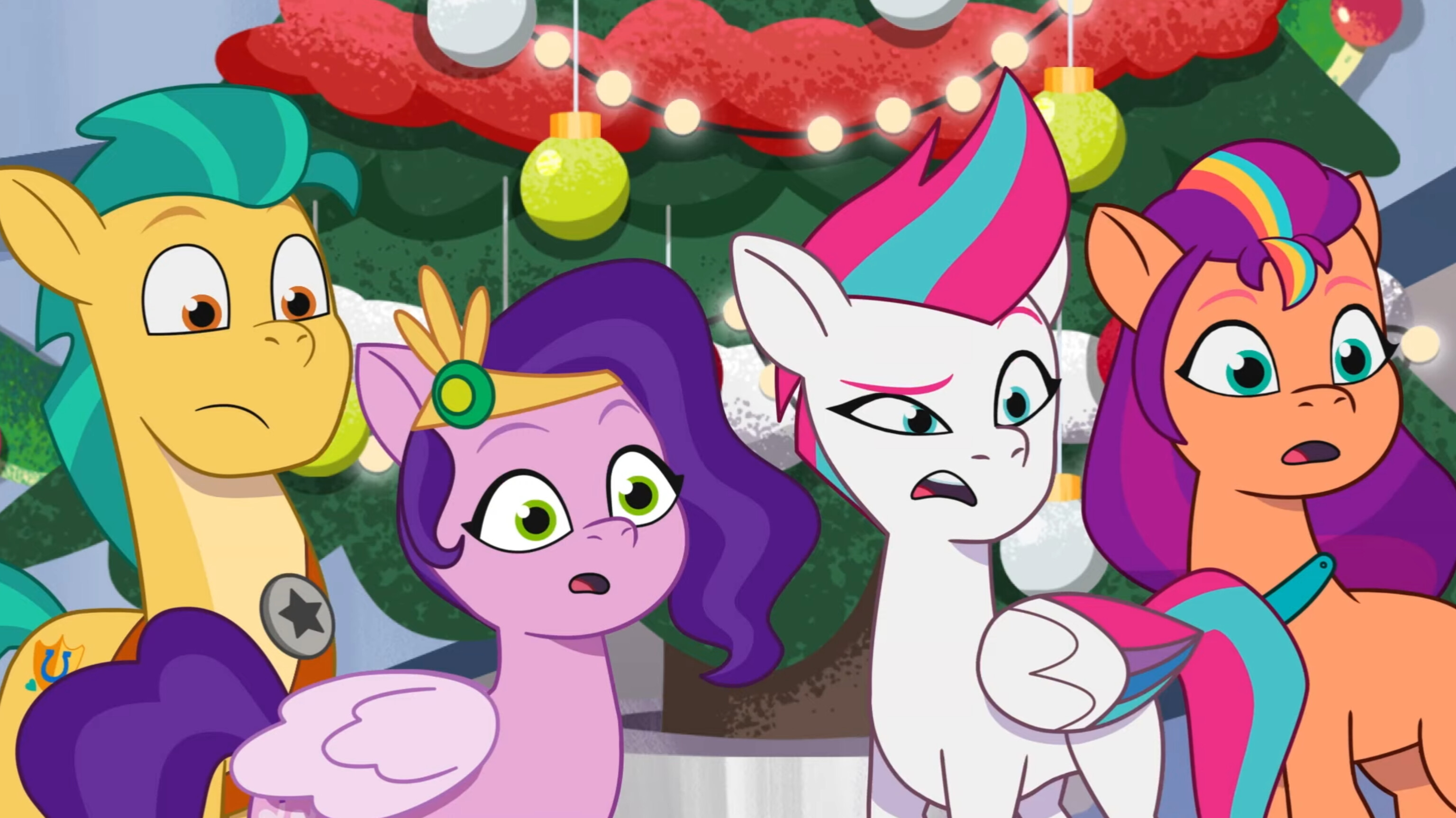 #3008769 - safe, screencap, hitch trailblazer, pipp petals, sunny starscout, zipp storm, earth ...