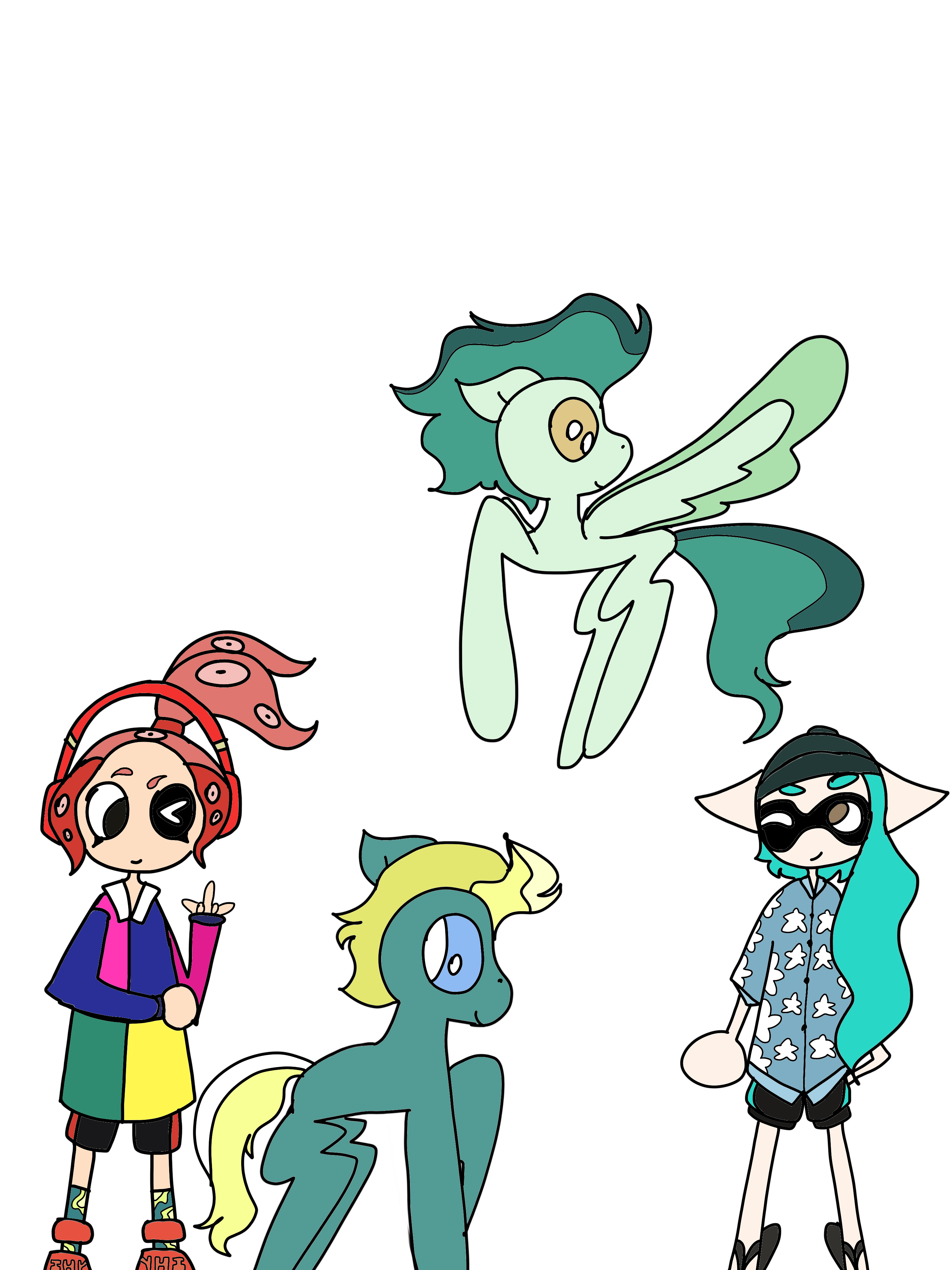 #3010244 - safe, artist:enperry88, end zone, ocarina green, earth pony ...