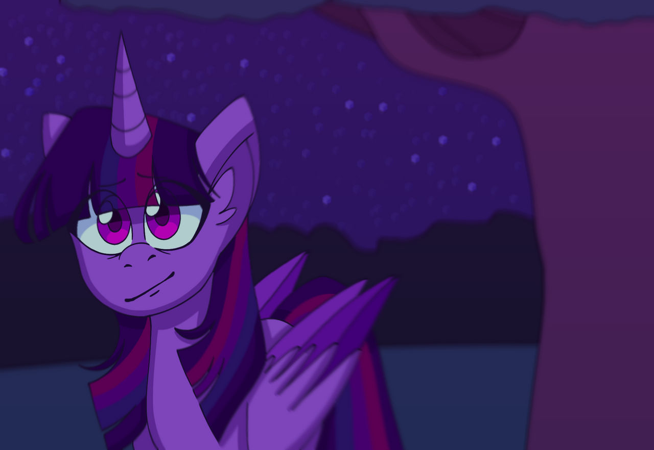 #2999127 - safe, artist:n0stalgicking, twilight sparkle, alicorn, pony, g4, female, mare, night ...