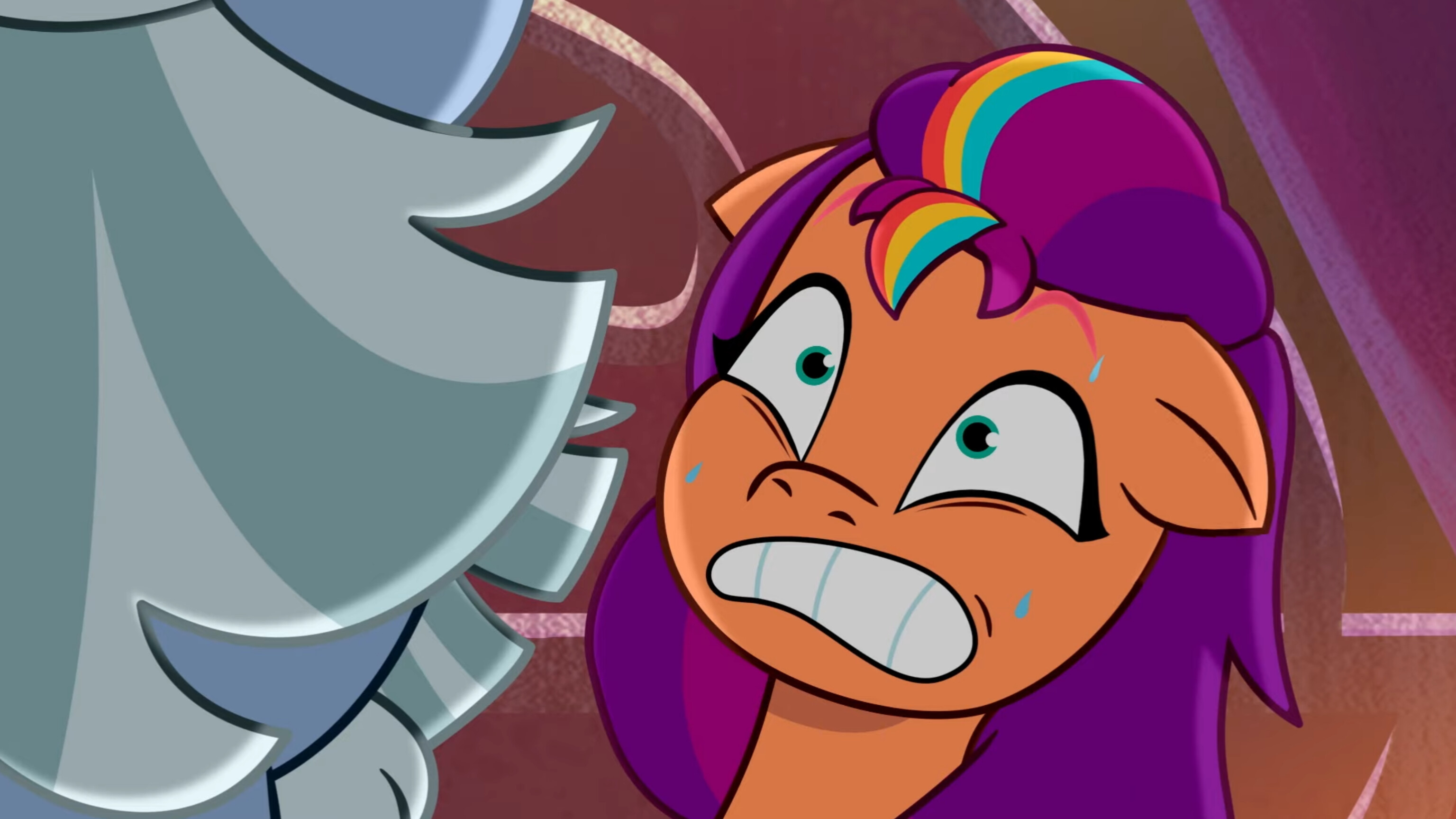 #2999138 - safe, screencap, alphabittle blossomforth, sunny starscout, earth pony, pony, unicorn ...