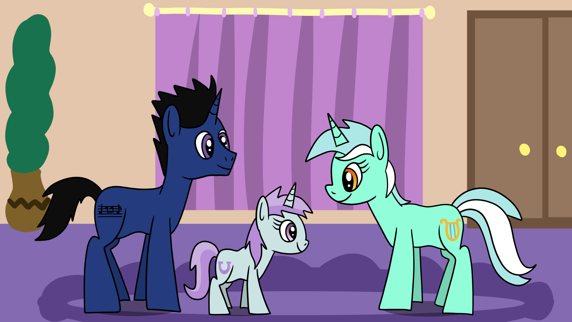 #2999428 - safe, artist:platinumdrop, liza doolots, lyra heartstrings ...