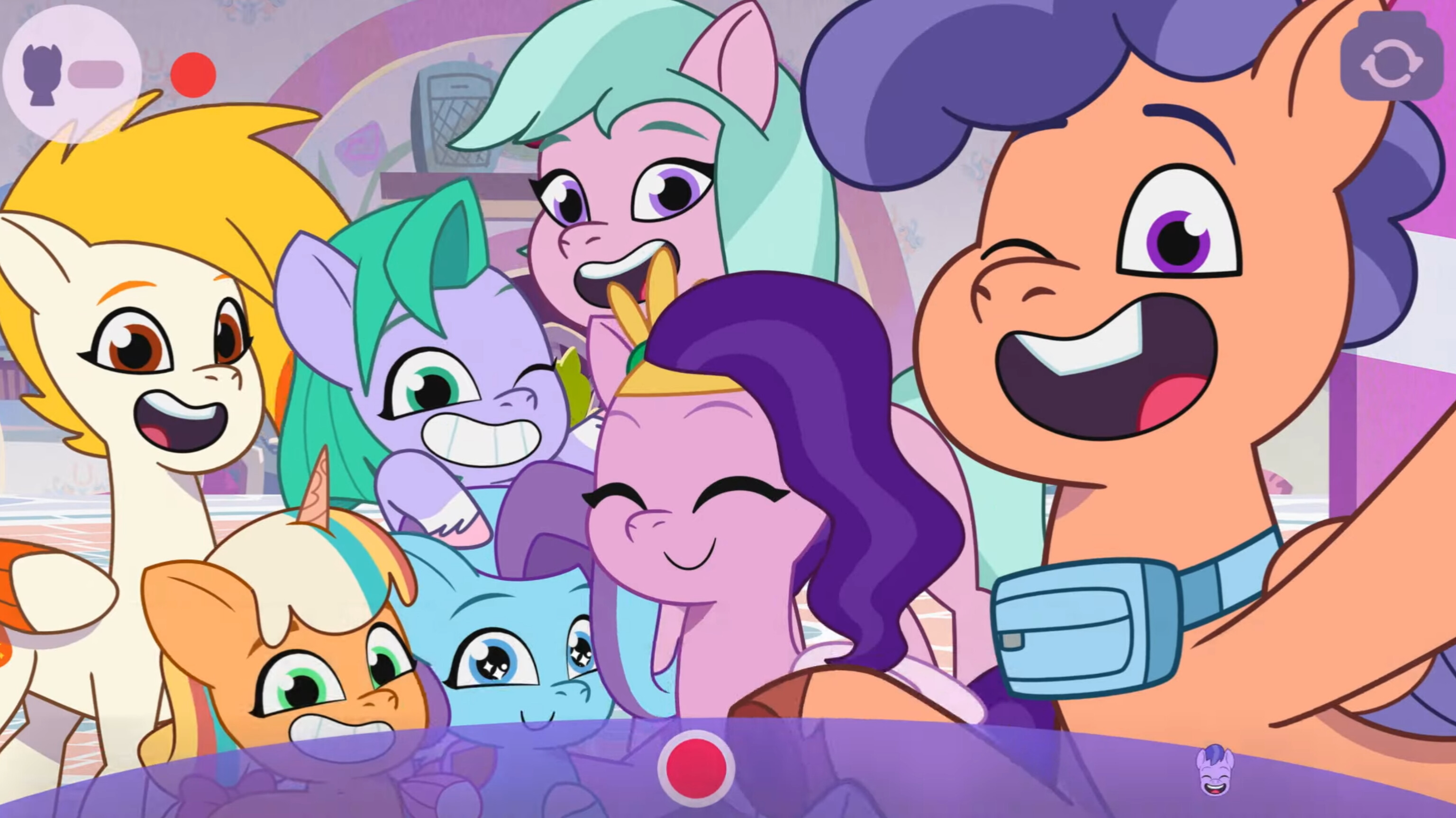 #3011954 - safe, screencap, berries (g5), dahlia, flare (g5), glory (g5), peach fizz, pipp ...