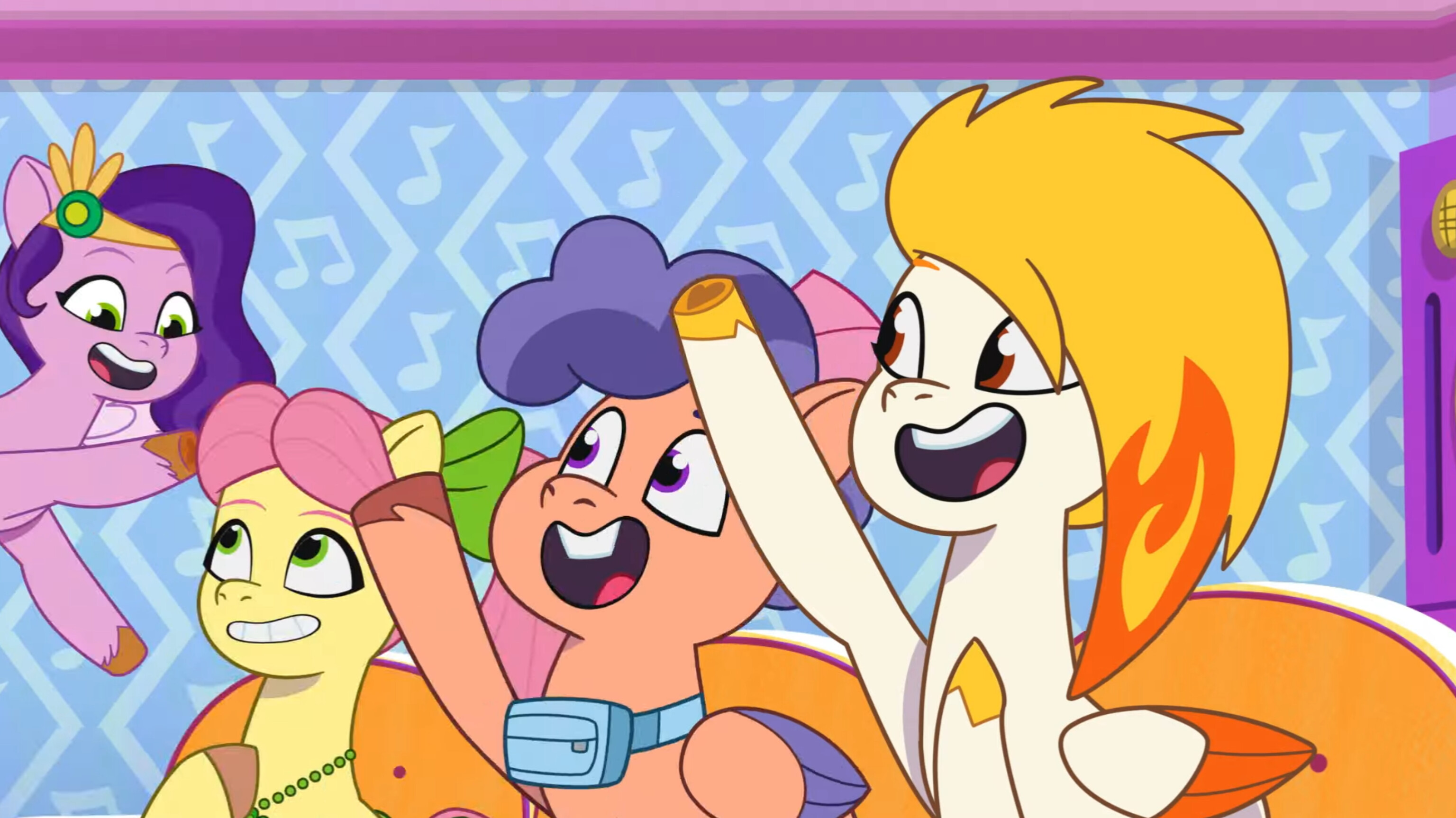 #3011978 - safe, screencap, berries (g5), flare (g5), pipp petals ...