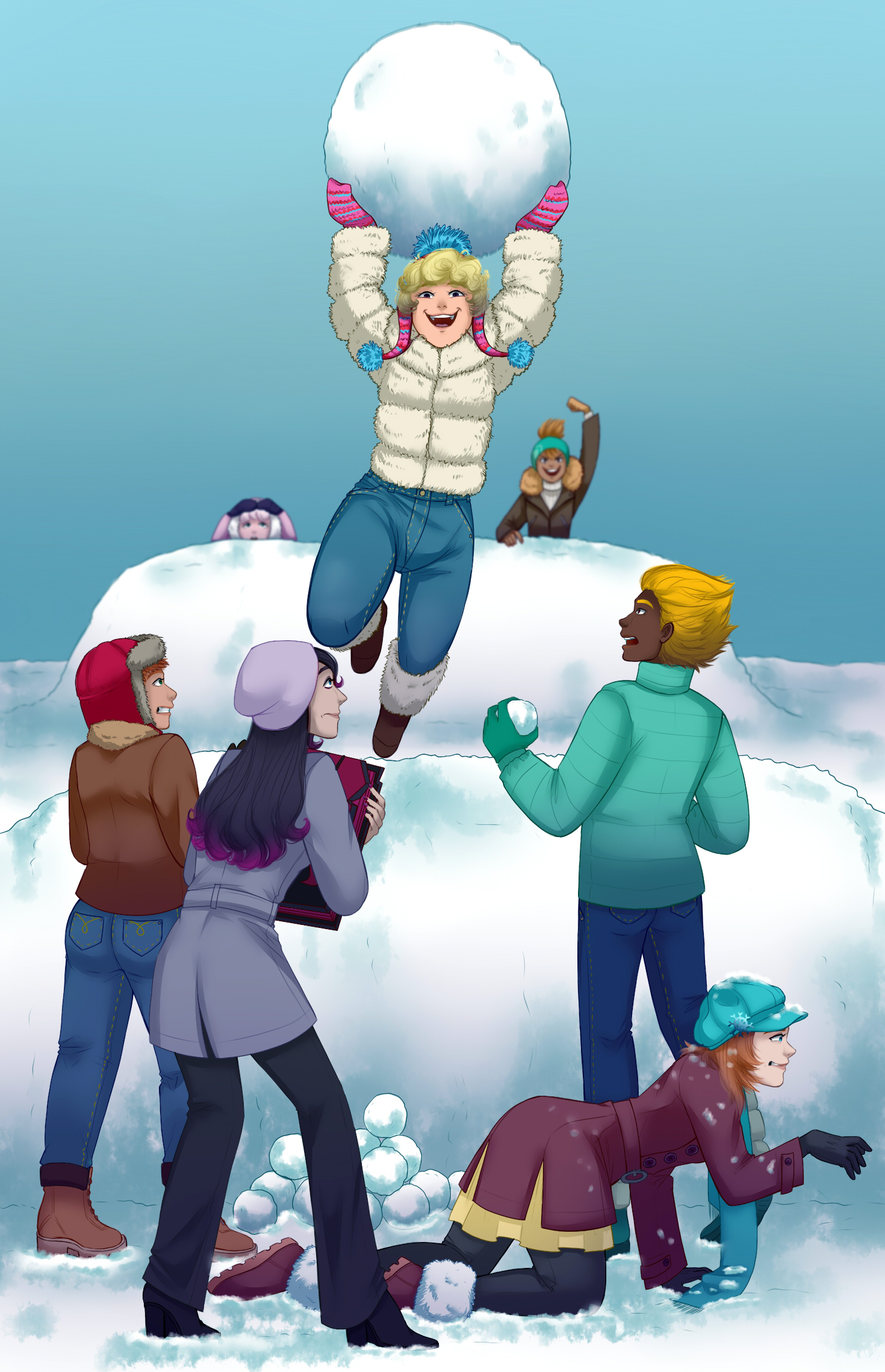 #3012210 - safe, artist:toxiccolour, arizona (tfh), oleander (tfh), paprika (tfh), pom (tfh ...