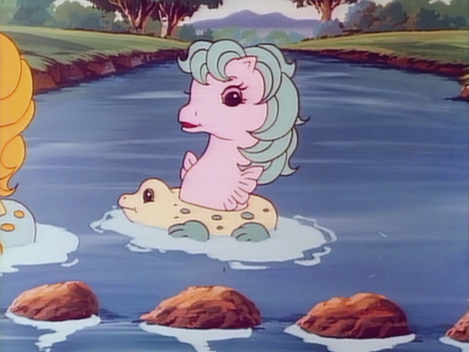 #3013535 - safe, screencap, sun shower, water lily (g1), sea pony, g1 ...