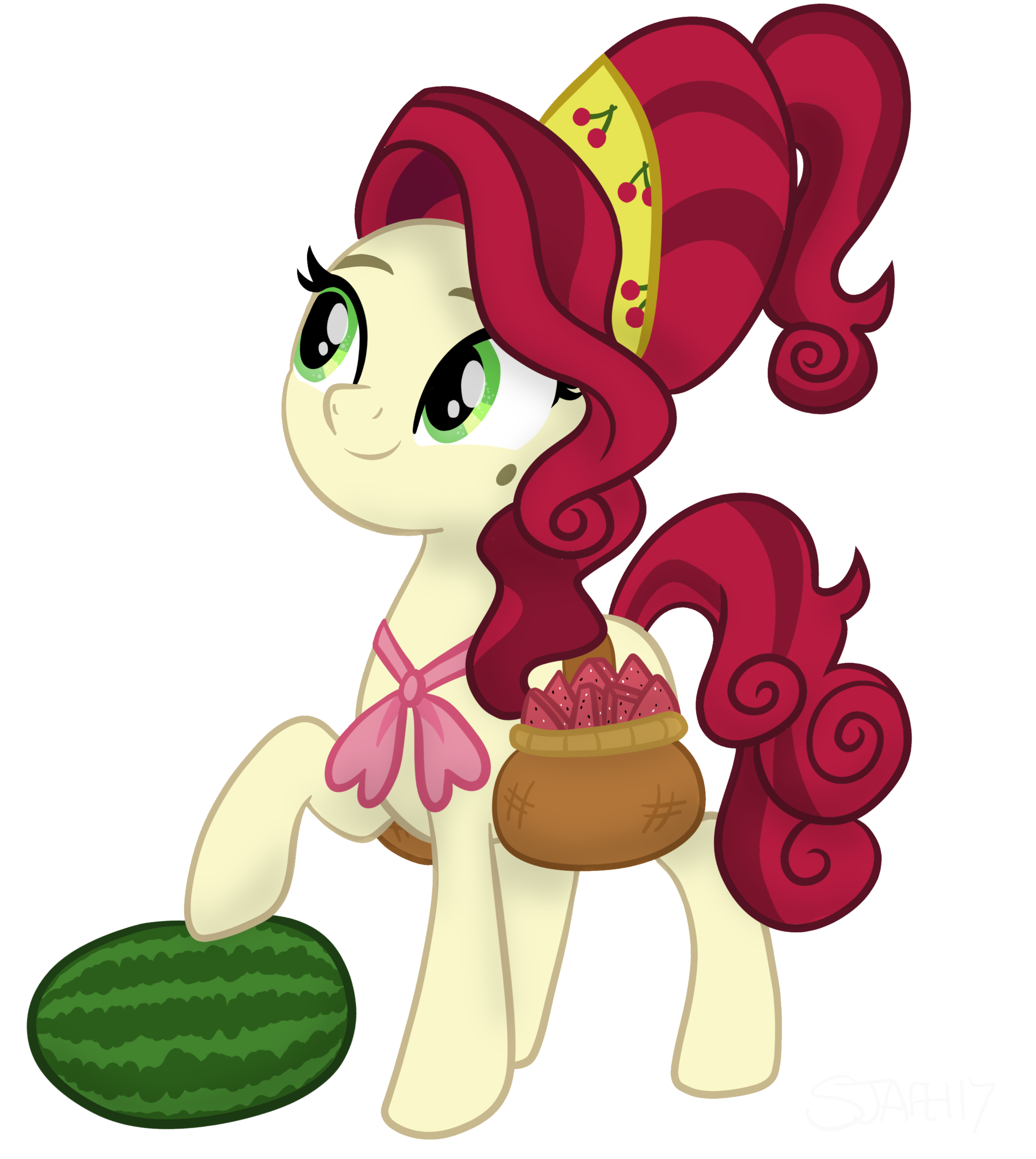 #3015382 - safe, artist:sjart117, cherry jubilee, earth pony, pony, g4 ...