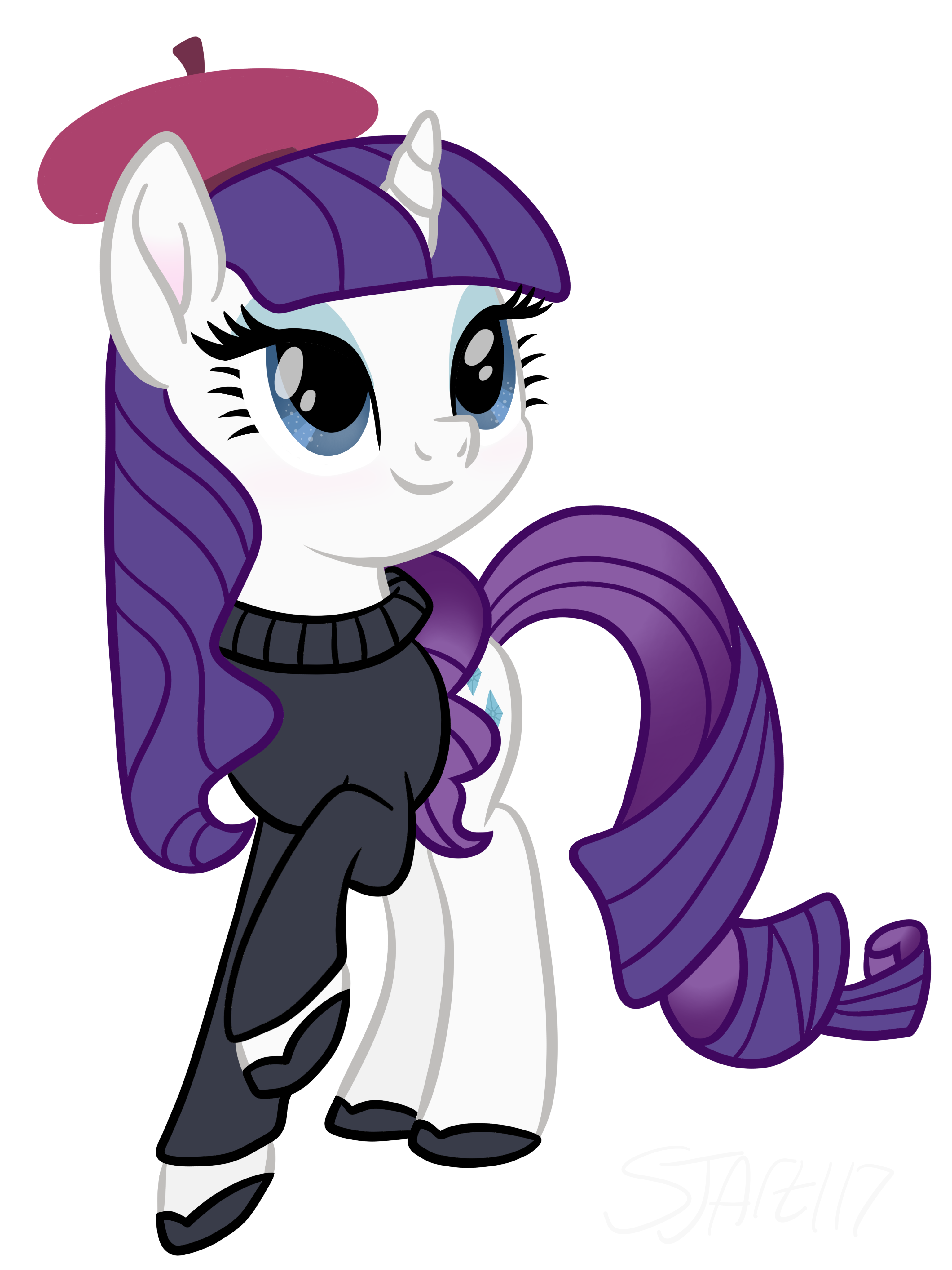 #3015840 - safe, artist:sjart117, rarity, pony, unicorn, g4, beatnik ...