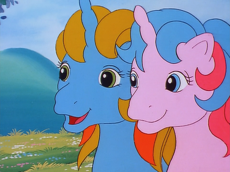 #3016231 - safe, screencap, buttons (g1), ribbon (g1), pony, unicorn ...