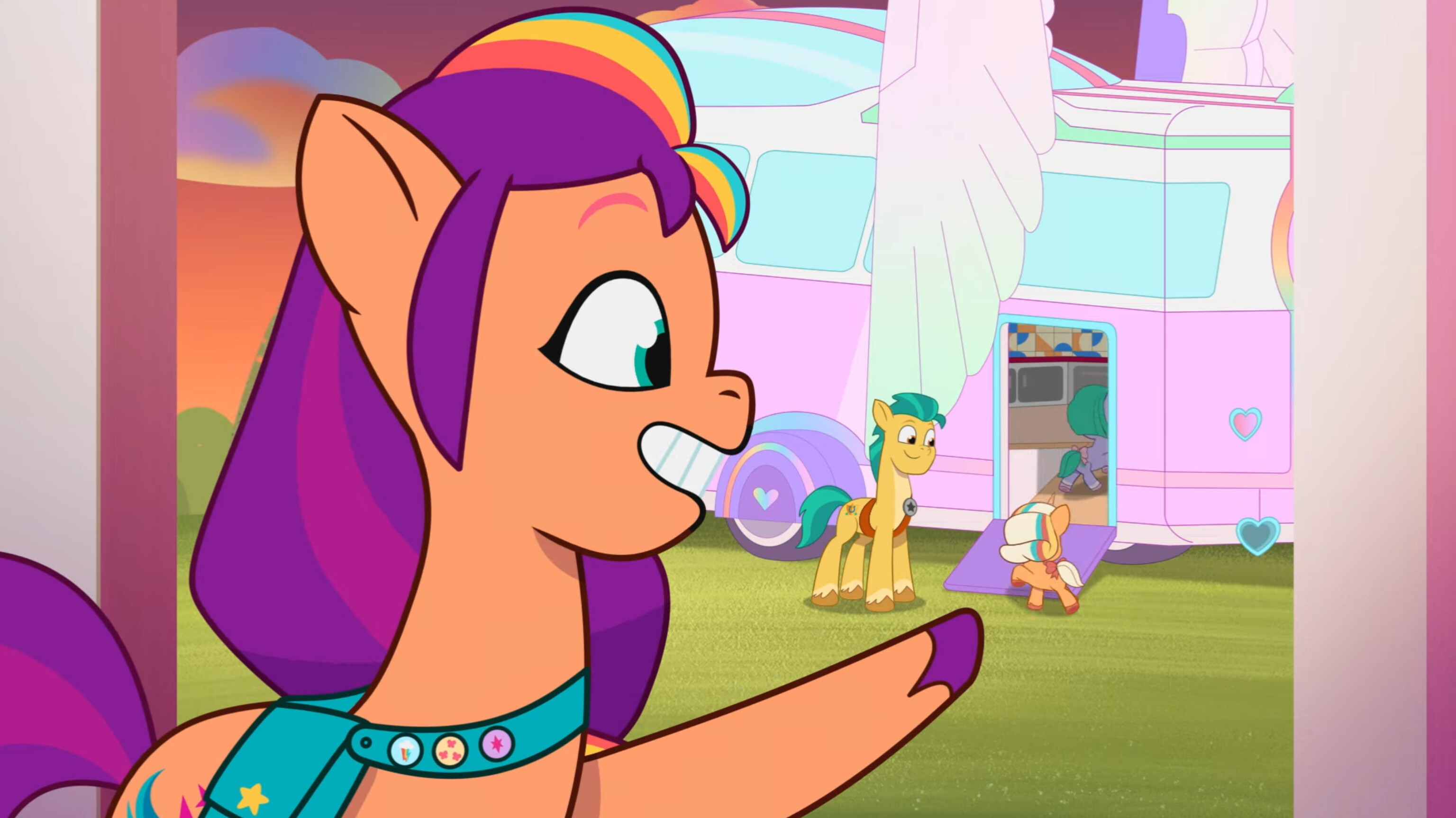 #3016339 - safe, screencap, hitch trailblazer, peach fizz, seashell (g5 ...