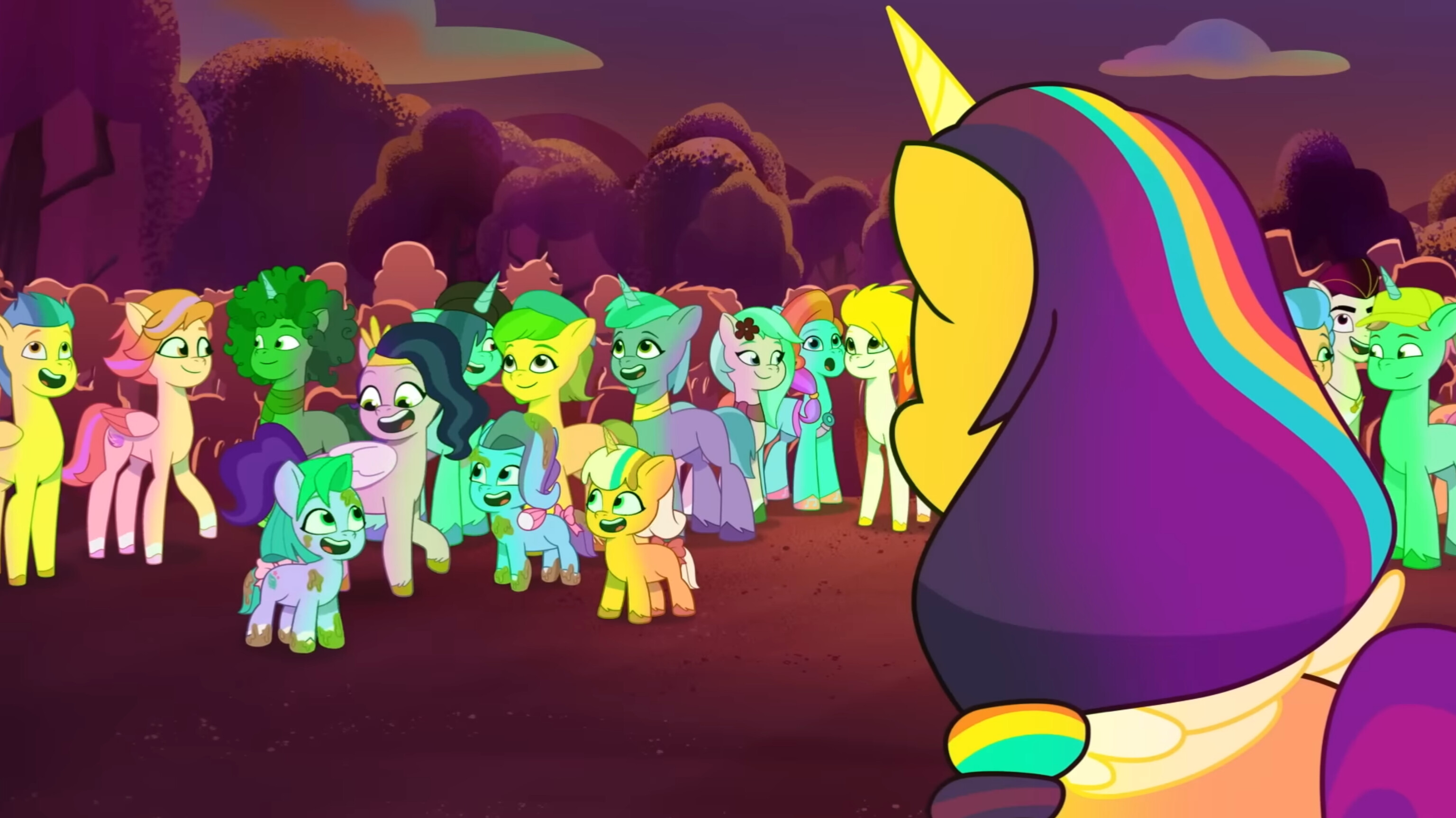 #3017789 - safe, screencap, alpine aspen, cherry flyaway, dahlia, dapple, emerald saucer, flare ...