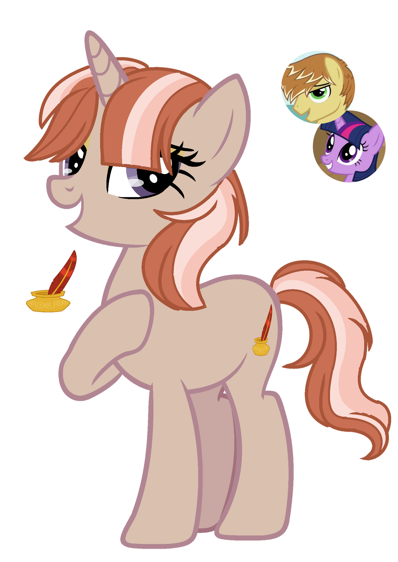 #3001805 - safe, artist:princess-kitsune-tsu, feather bangs, twilight ...