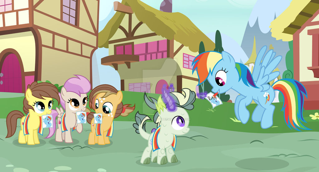 #2797004 - safe, artist:velveagicsentryyt, rainbow dash, oc, oc:apple ...