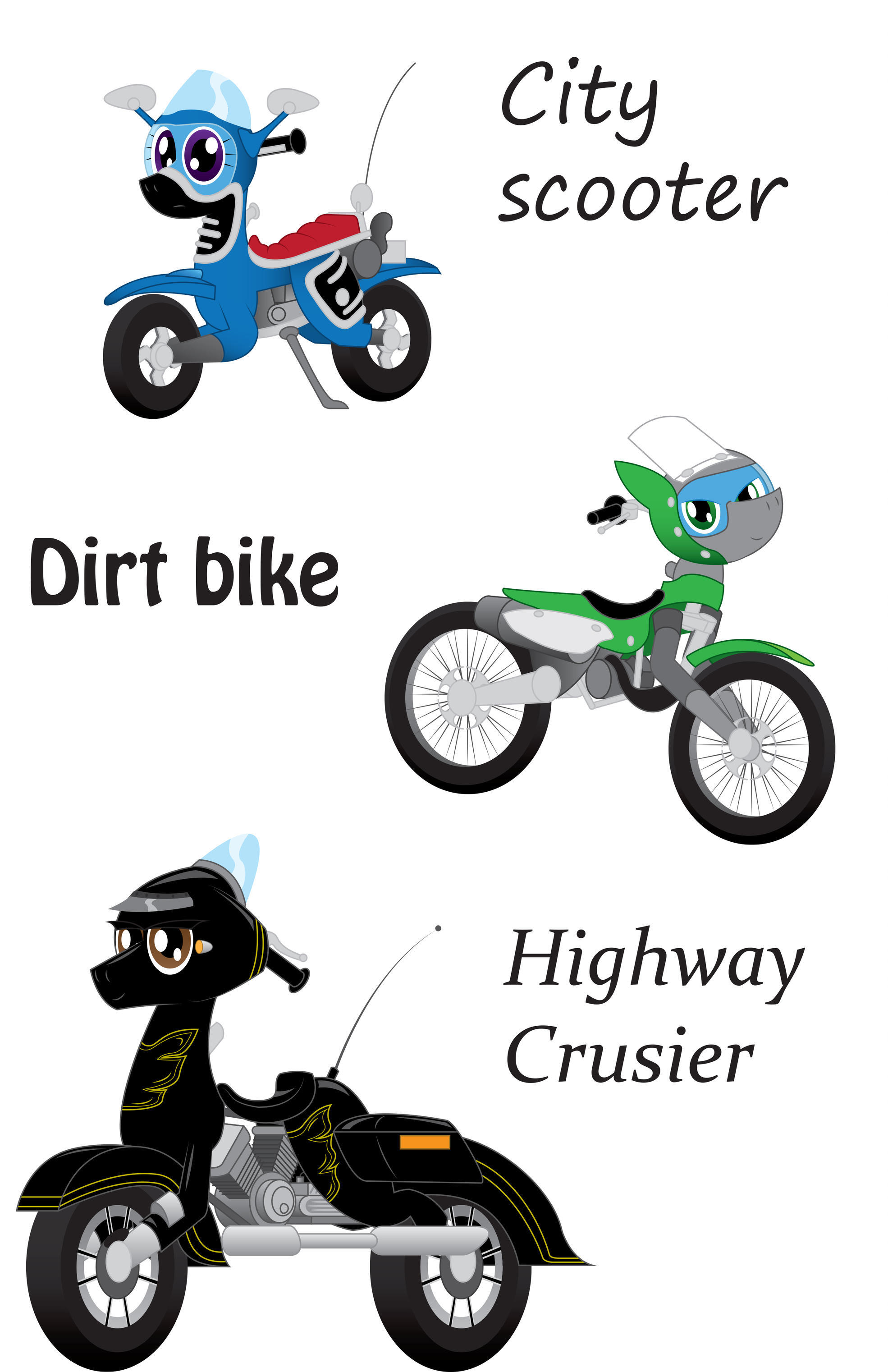#2809808 - safe, artist:billy2345, object pony, original species, moped ...
