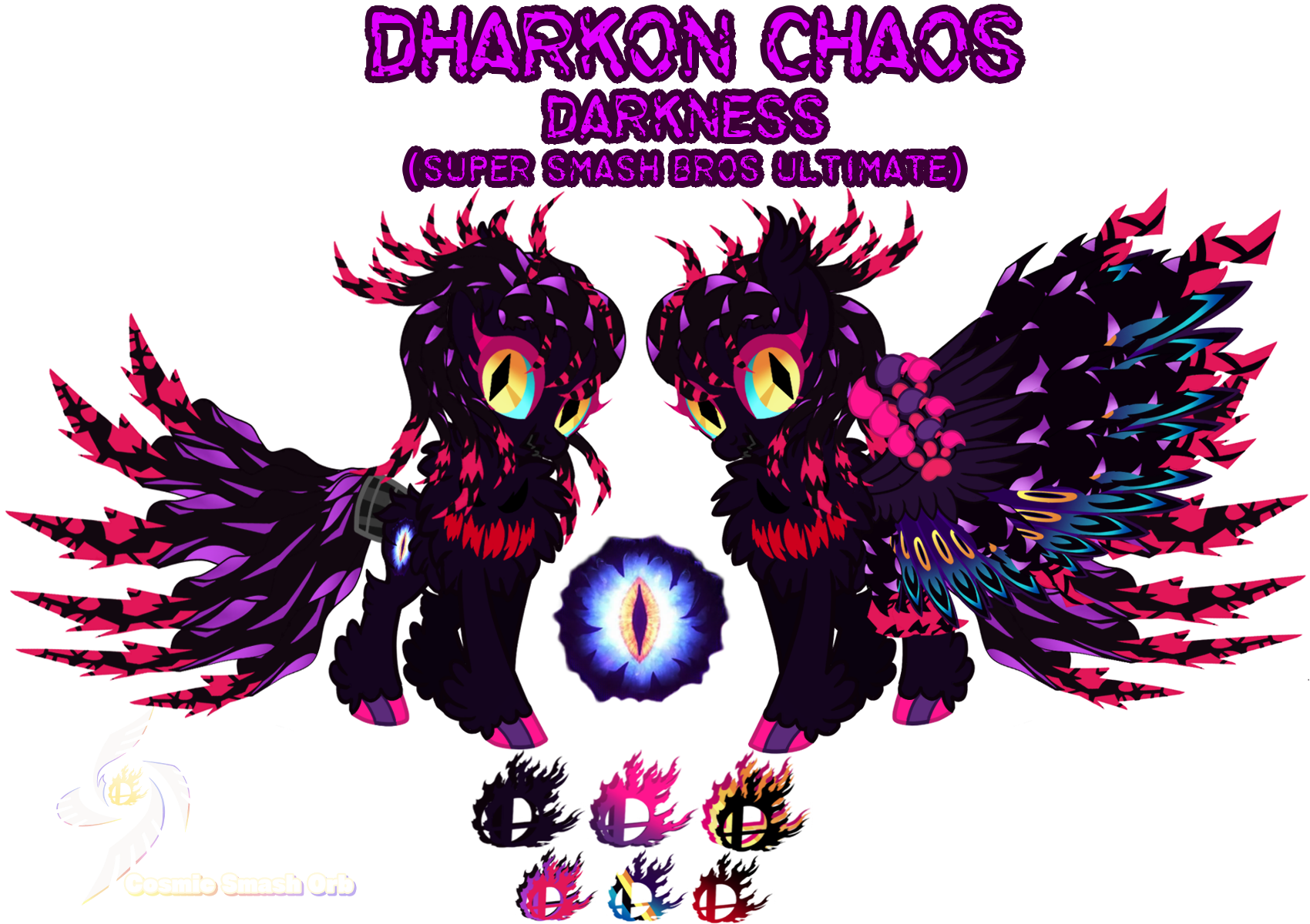 #2811248 - safe, artist:galeemlightseraphim, demon, demon pony, pony ...