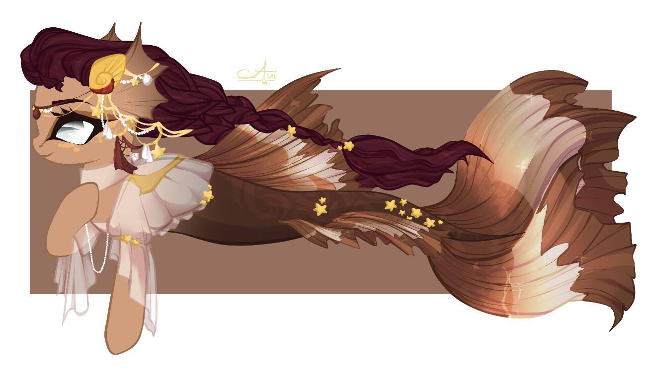 #2798064 - safe, artist:ponsel, oc, oc only, hybrid, merpony, pony, sea ...