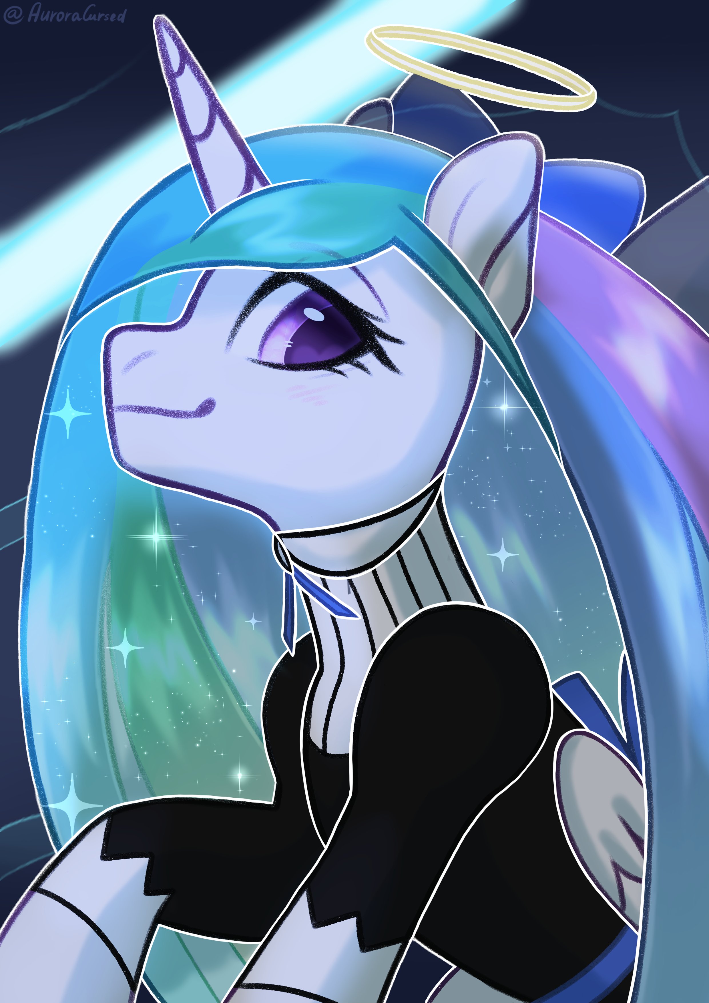 #2800498 - safe, artist:auroracursed, princess celestia, alicorn, angel ...