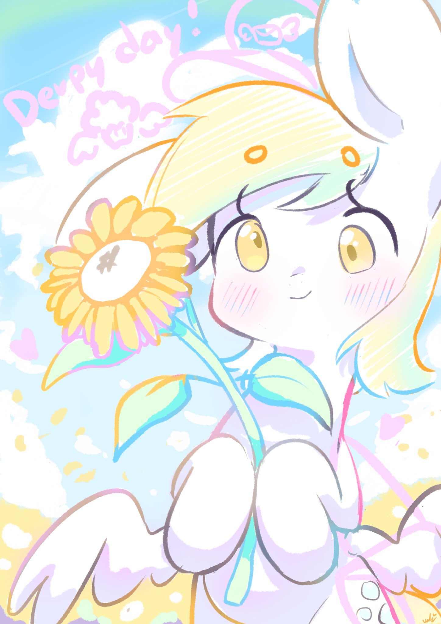 #2817282 - safe, artist:bubbletea, derpy hooves, pegasus, pony ...