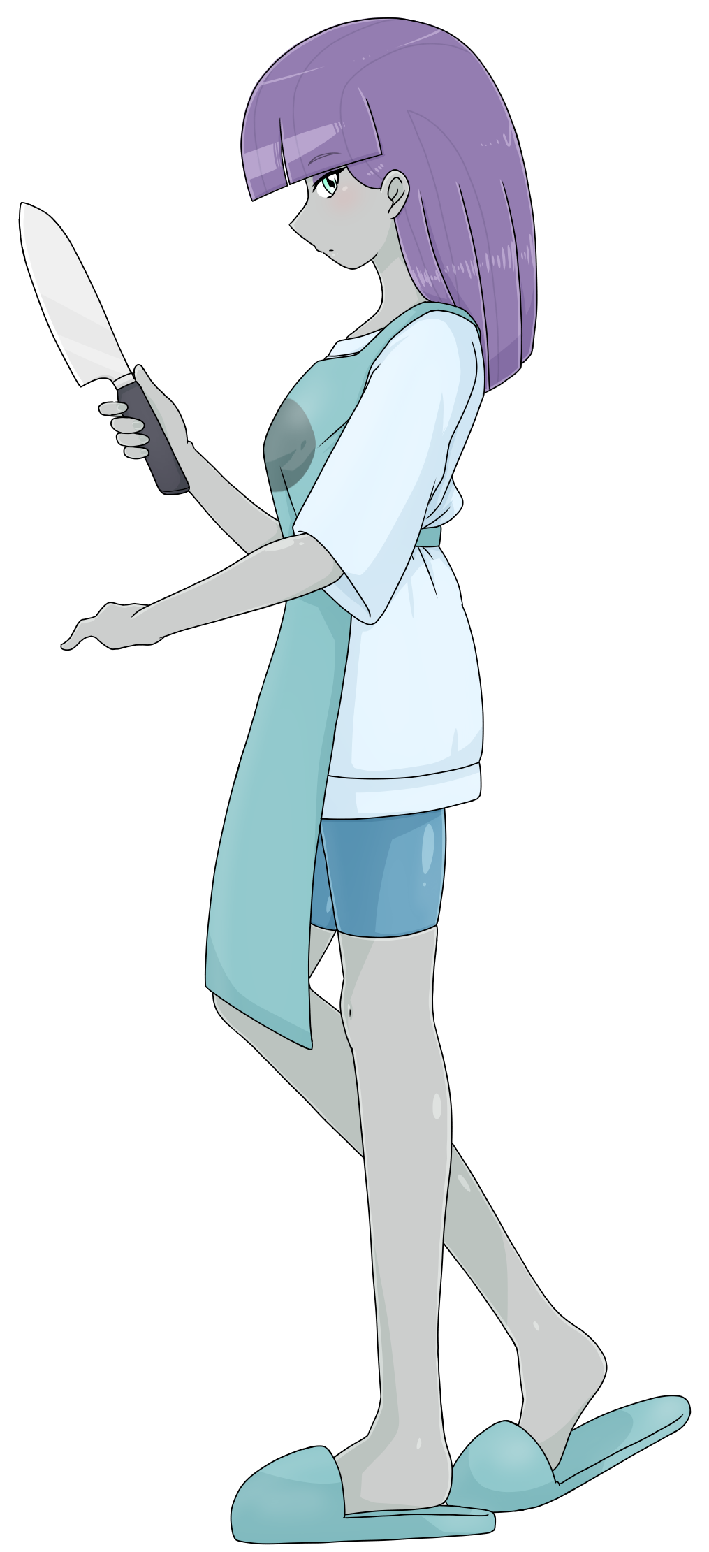 #2823783 - safe, artist:batipin, maud pie, equestria girls, apron ...